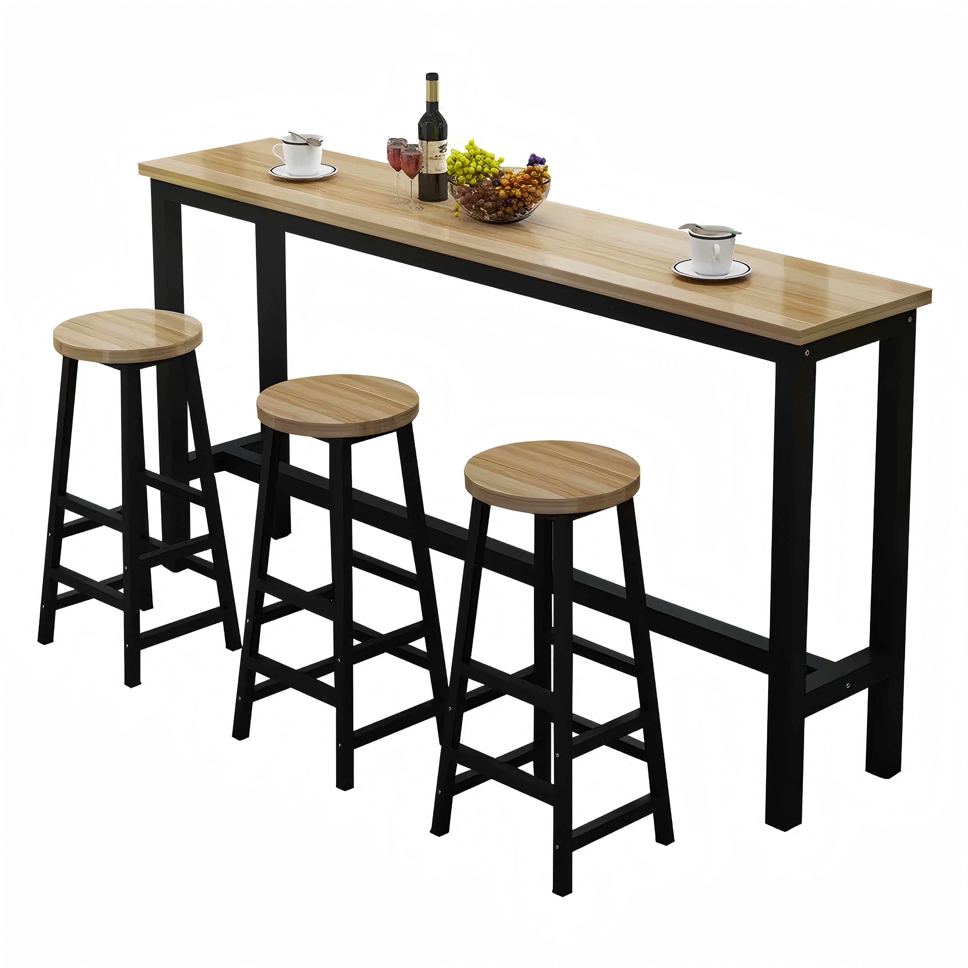 Bar Table Set 200CM Long High Table Meja makan Home Kitchen Balcony ...