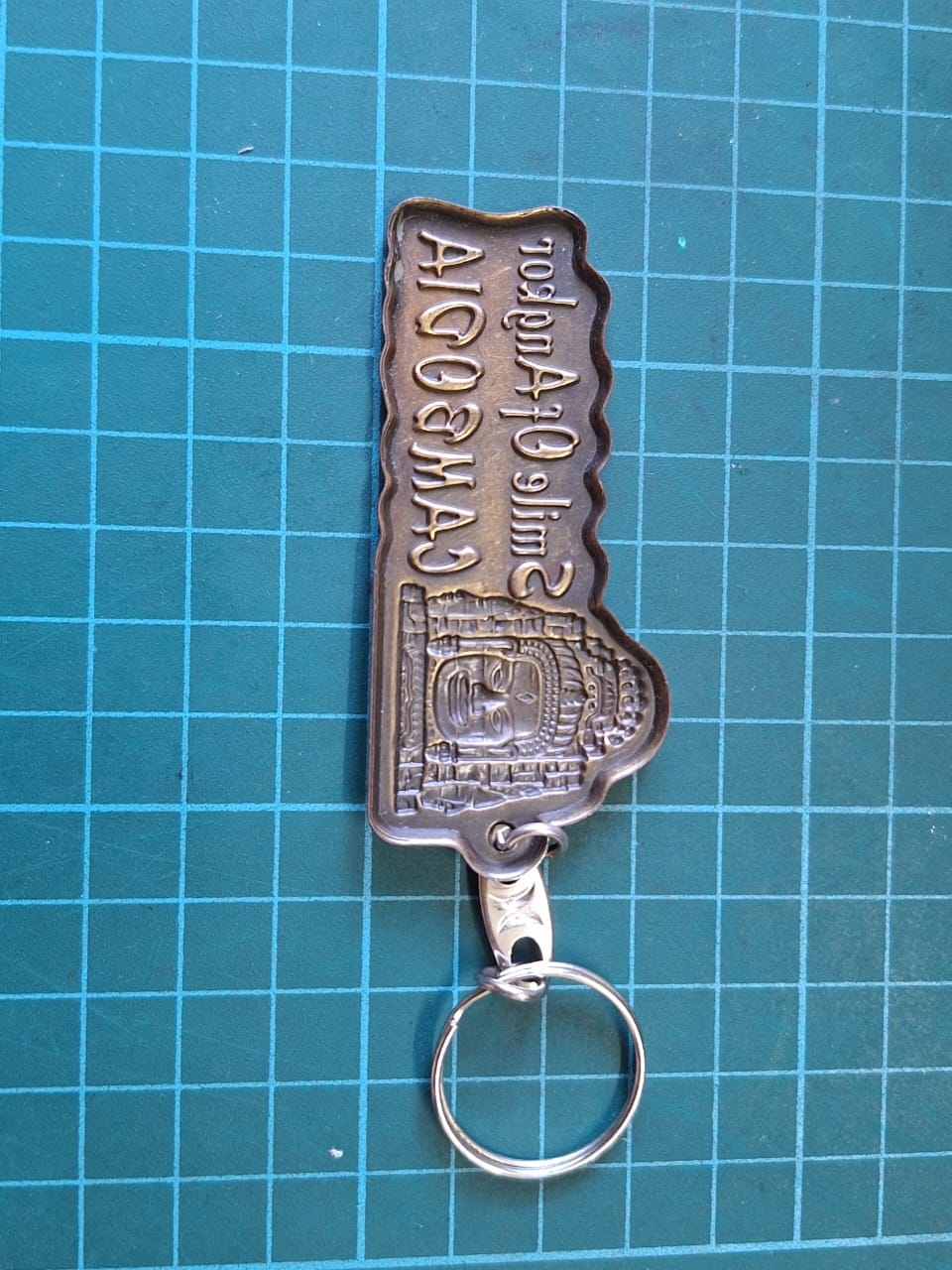 New zinc keychain - Smile of Angkor Cambodia Angkor Wat (around 7cmx3cm ...