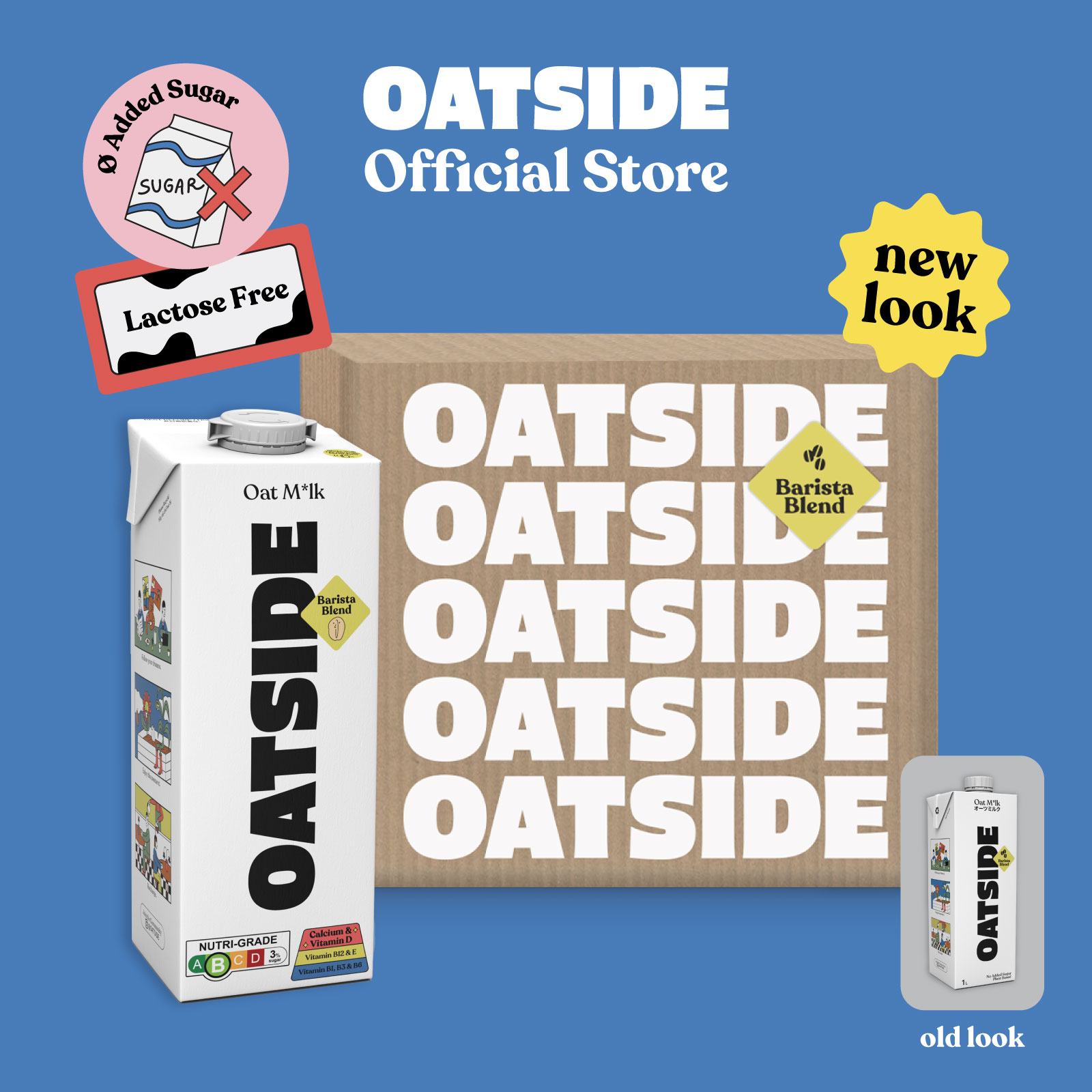 OATSIDE Barista Blend Original Oat Milk 1L x 6 - Dairy Free, Creamy ...