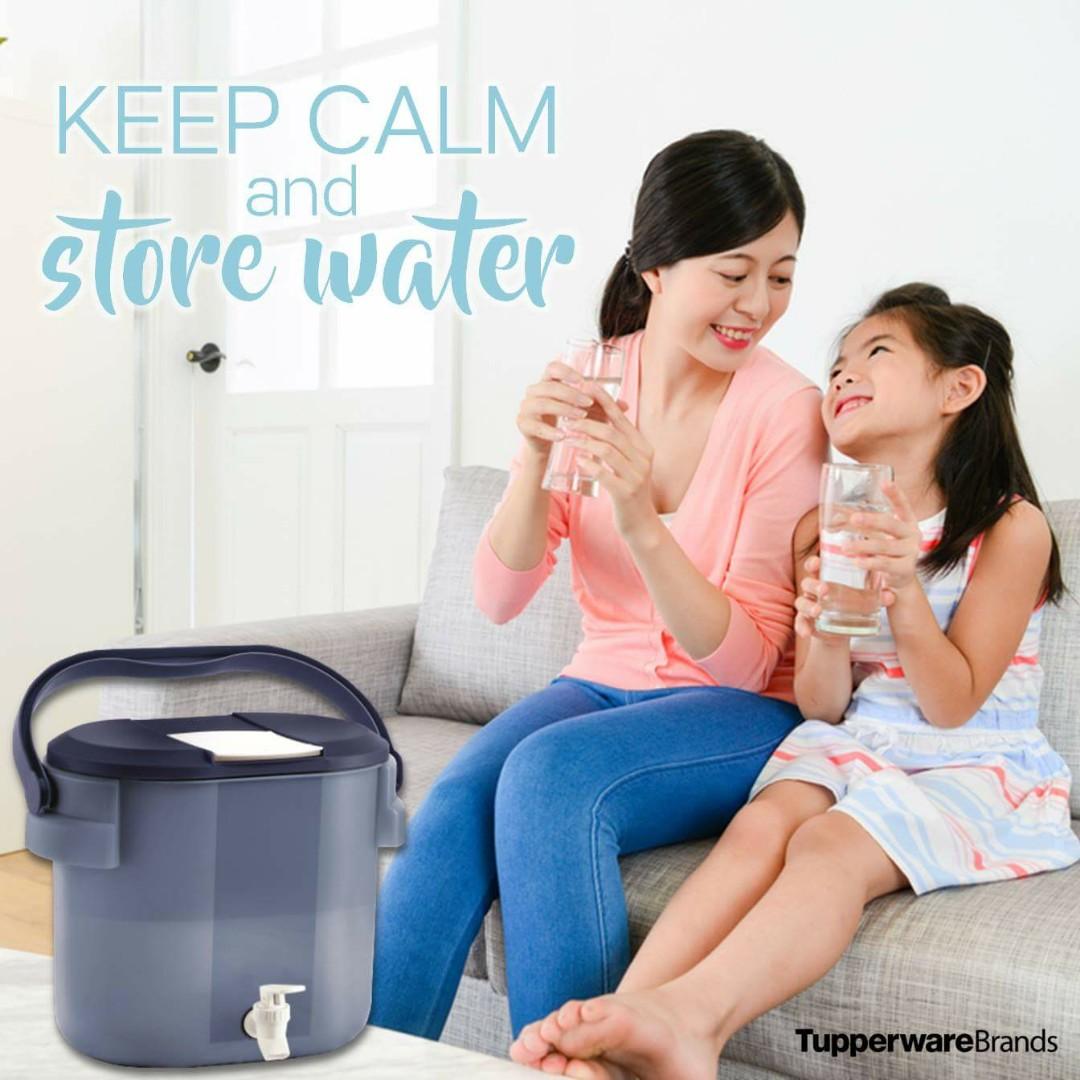 Tupperware water dispenser outdoor cooler 8.7L Water tank penakung air ...