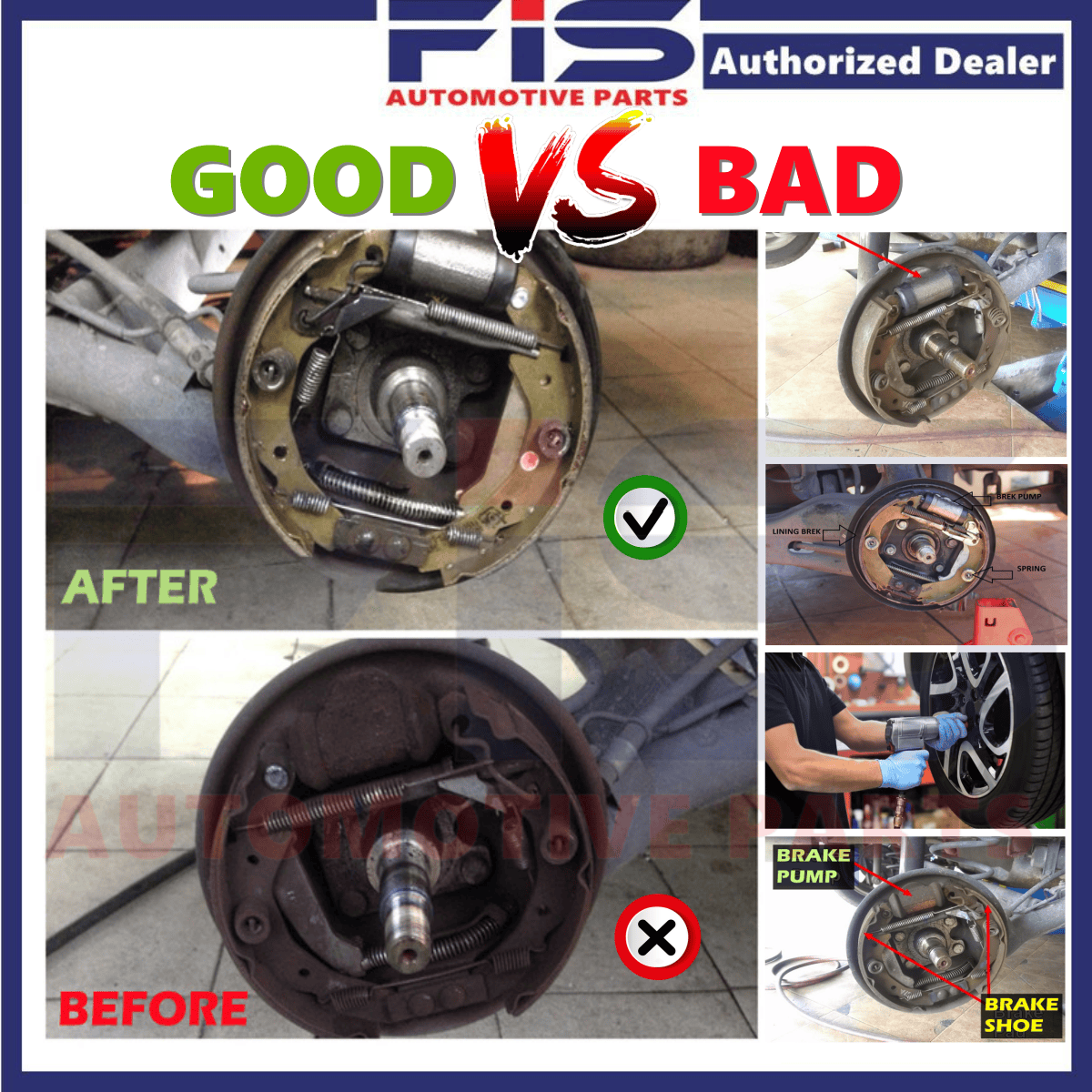 FIS Rear Wheel Brake Pump Proton Saga VVT 1.3 2016YR+ Cylinder Brake ...