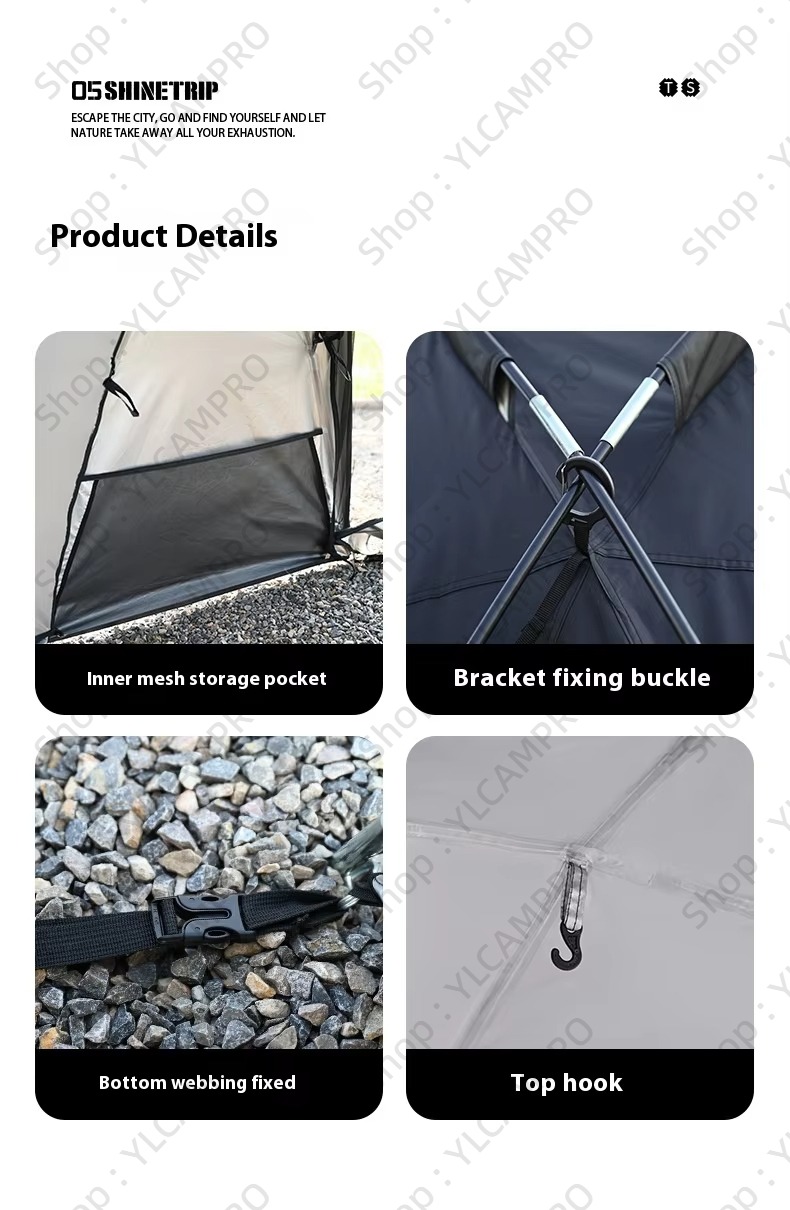 SHINETRIP Dome Tent Outdoor Camping Rain Proof Camping Pavilion Dome ...