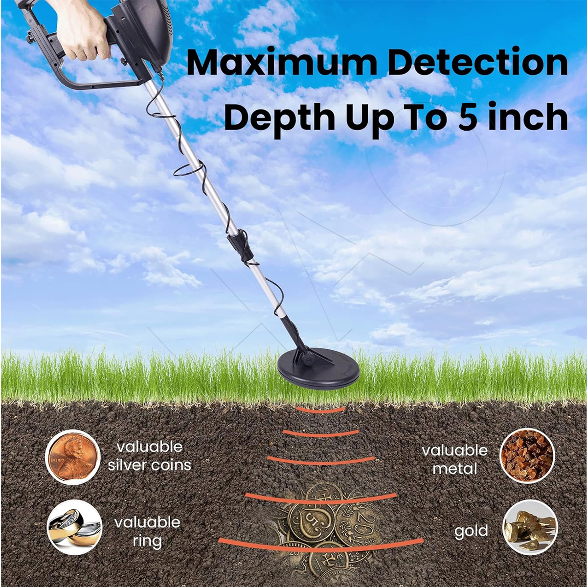 Gold Detector MD4030 WaterProof Metal Detector Professional Gold ...