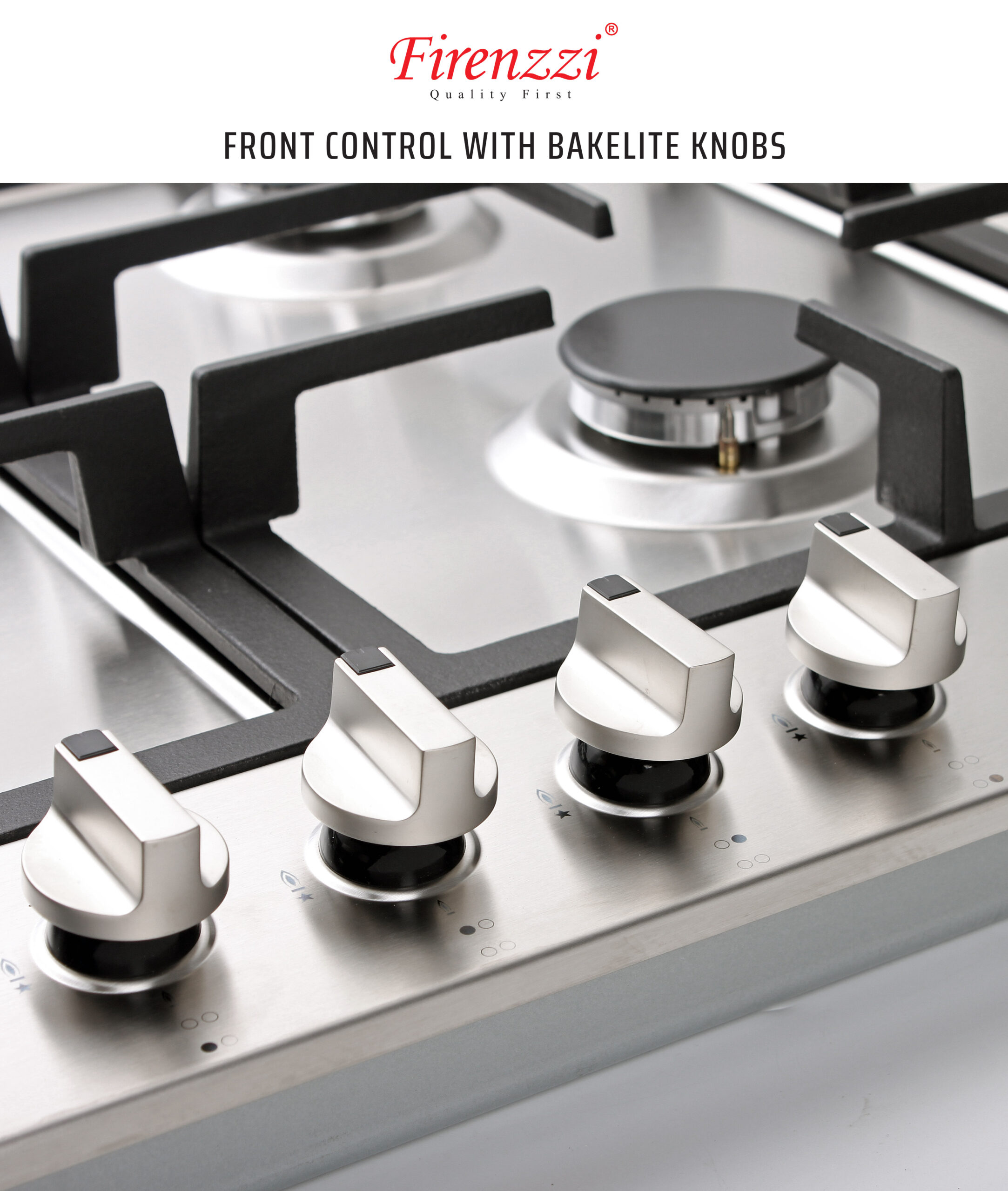 Firenzzi FH-6408 SS 60CM Gas Hob Built-In Stainless Steel Hob 3 Burners ...