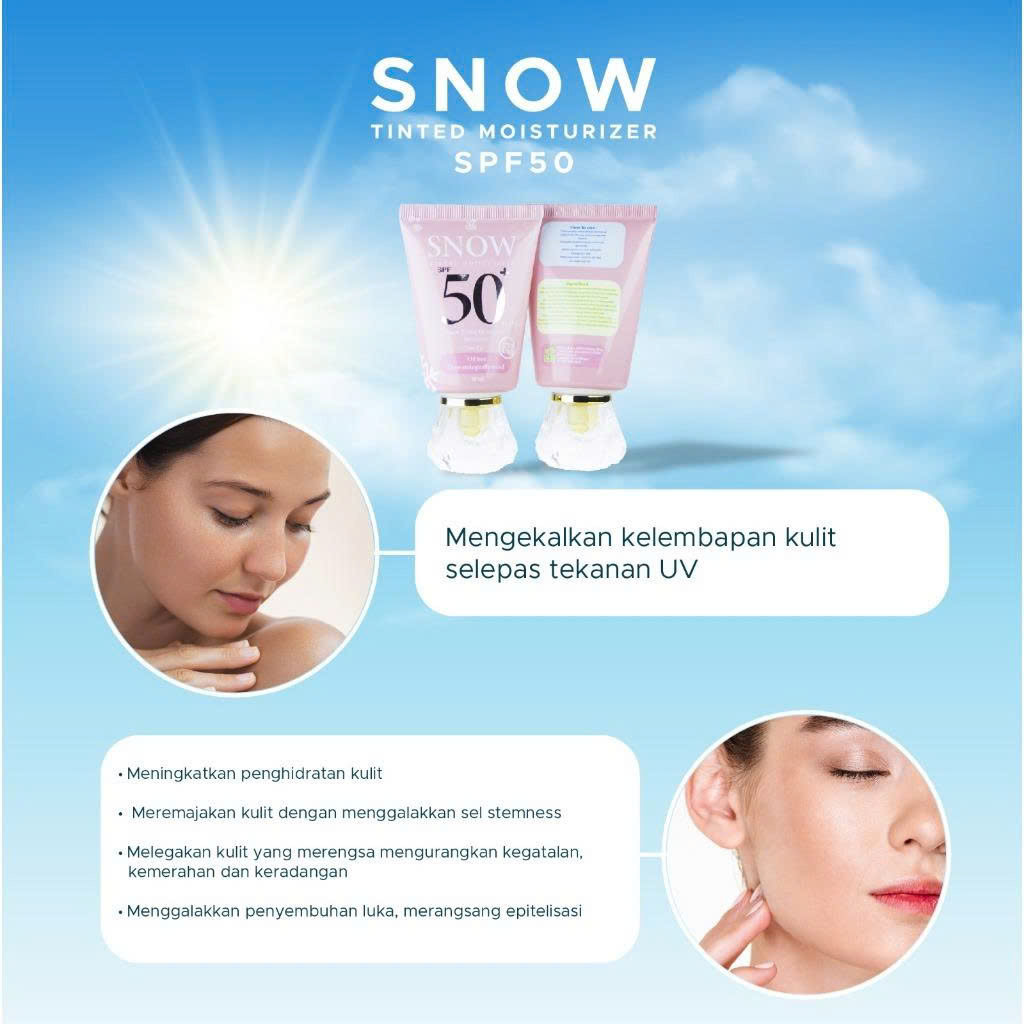 DHERBS Snow Tinted Moisturizer Original SPF50 PA+++, Lightweight Tone ...