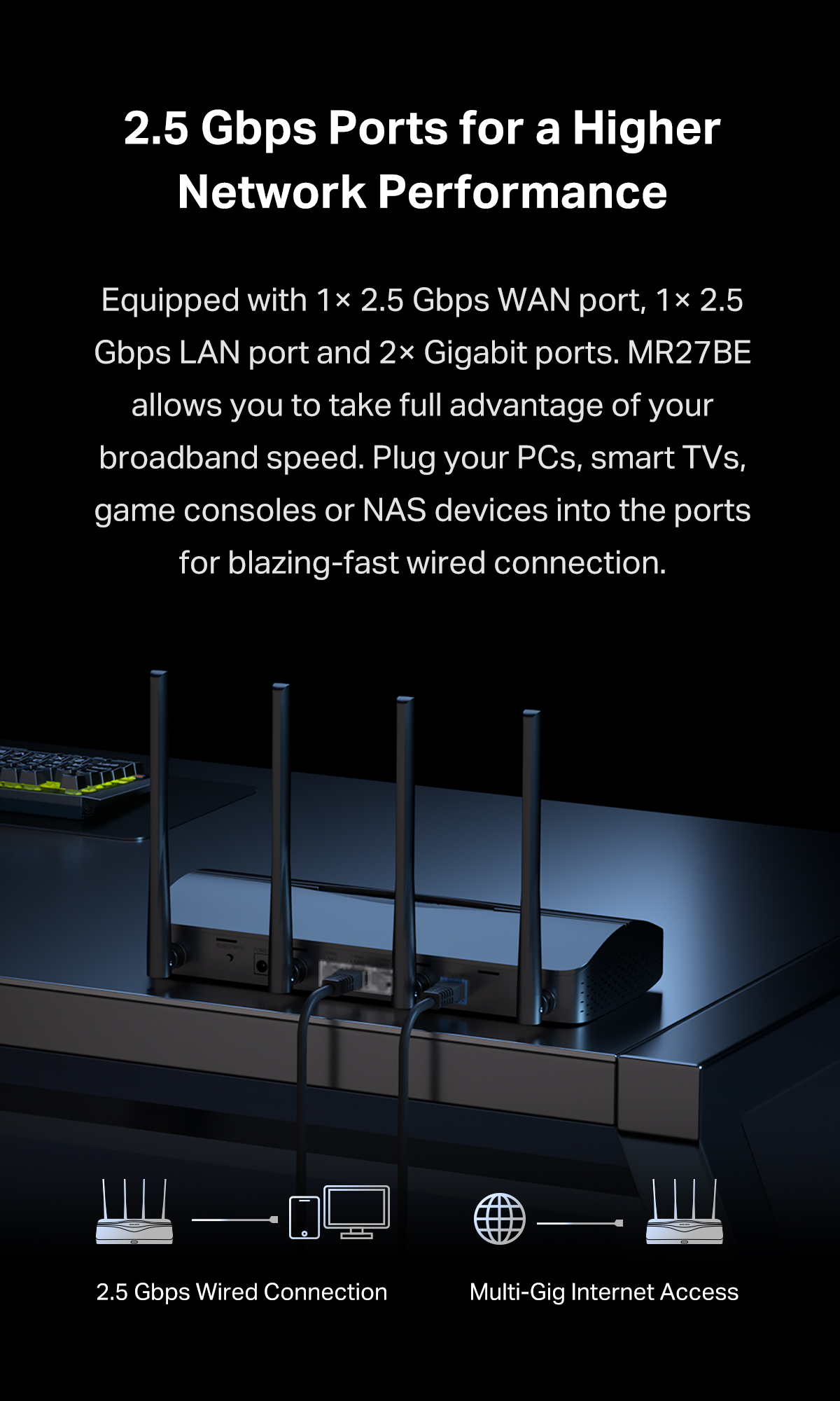 Mercusys MR27BE BE3600 WiFi 7 Wireless Dual Band EasyMesh Gigabit ...