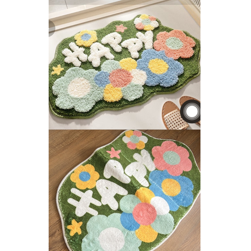 Cute Design Soft Plush Rug Quick Water Absorbent Floor Carpet Bathroom ...