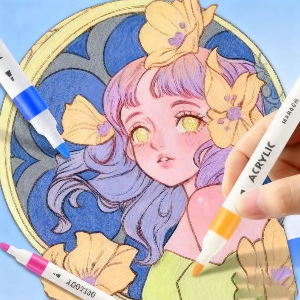 120/60/36/24 Colors Acrylic Marker Pen Set Color Marker Set with ...