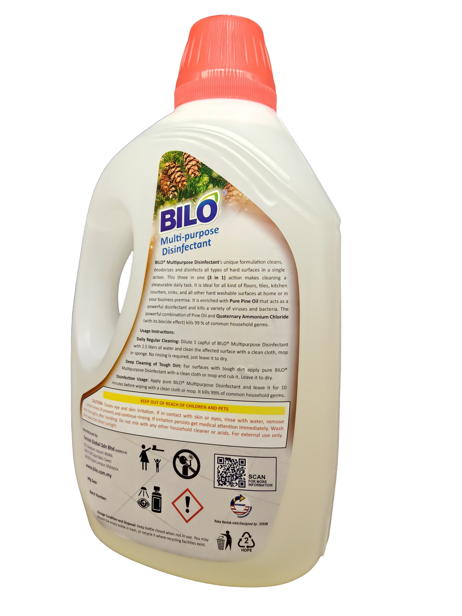 BILO MULTIPURPOSE DISINFECTANT CLEANER - 2 L /POWER FO PINE OIL ...