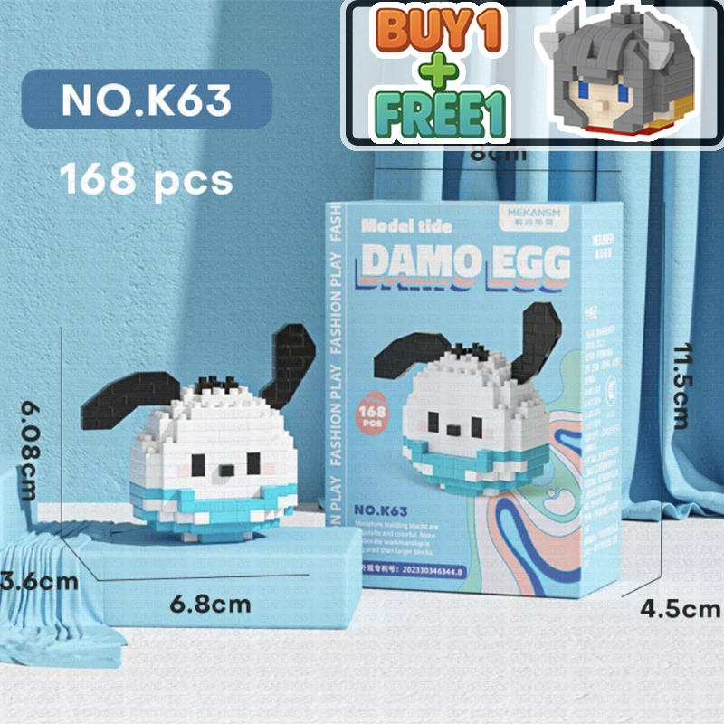 [BUY 1 FREE 1] Damo Egg Mini Building Blocks Toy Nano Block Bricks ...