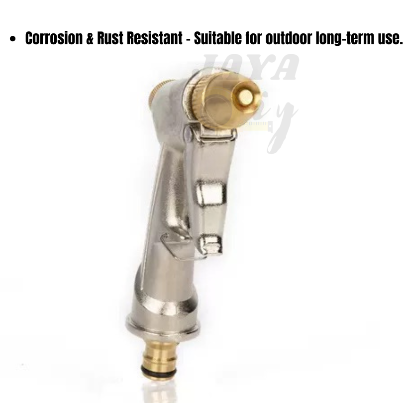 [BRASS] High Pressure Water Spray Gun All Metal Plating Garden Hose ...