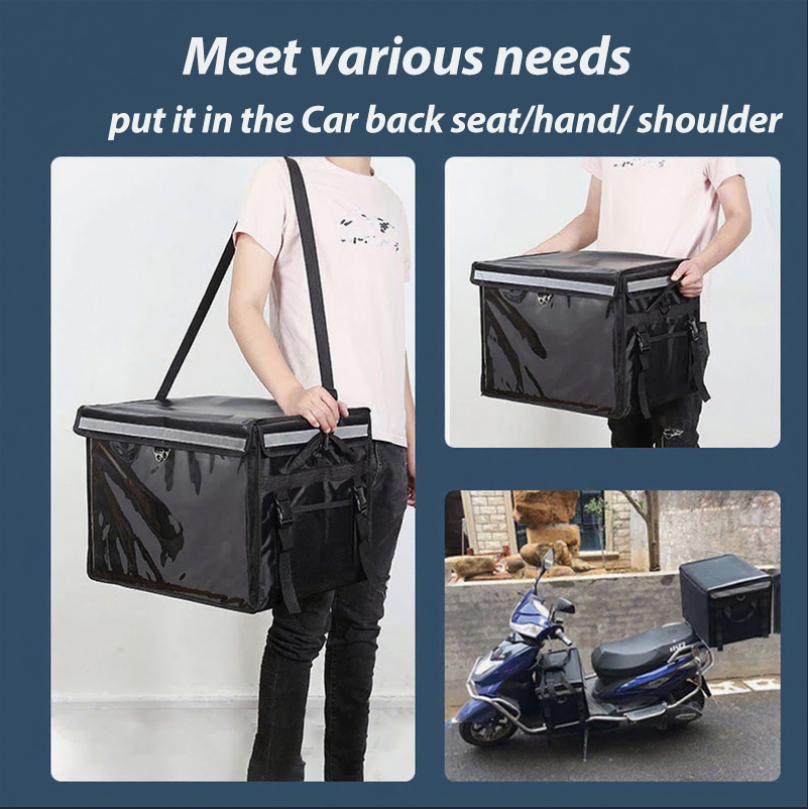 Food Deliver Bag Grab bag Motorcycle Insulated Grab Delivery Box 32/48 ...
