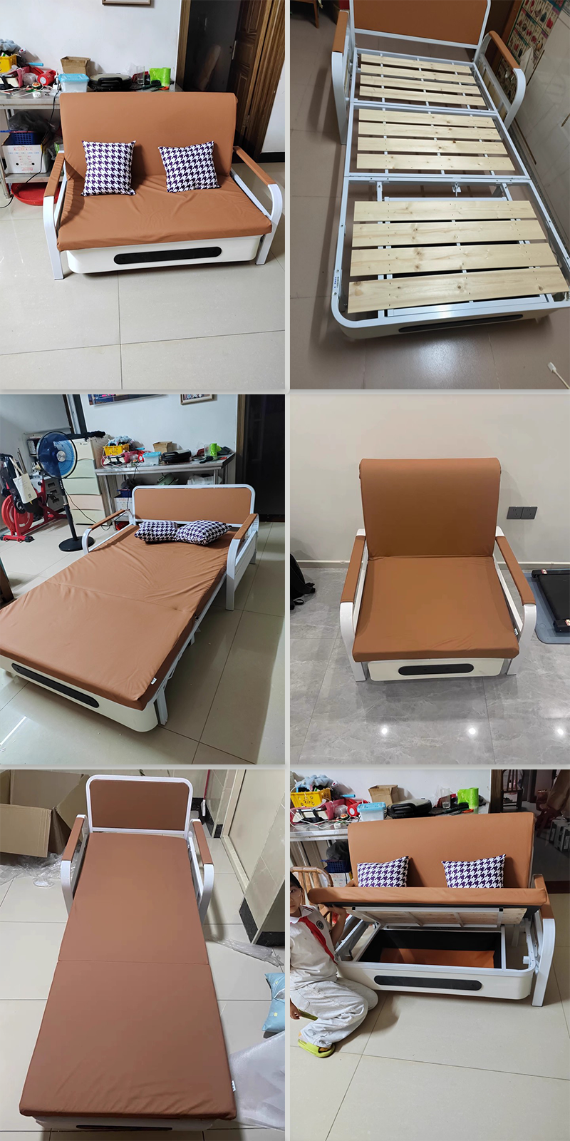 ⚡️𝟐-𝐃𝐚𝐲 𝐃𝐞𝐥𝐢𝐯𝐞𝐫𝐲 Metal Sofa Bed Heavy Duty Storable Katil Siang Wooden ...