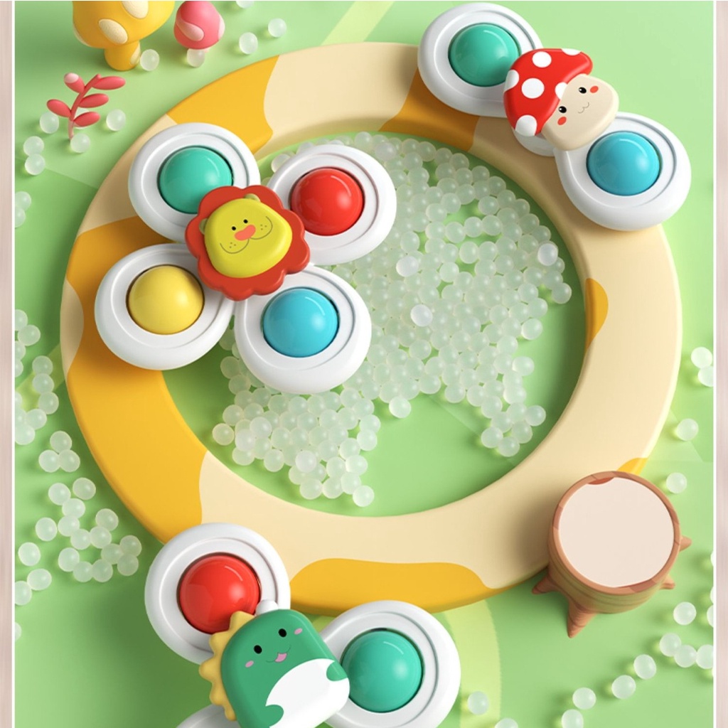 suction spin toy baby hand rattle spinning water play baby bath toy ...