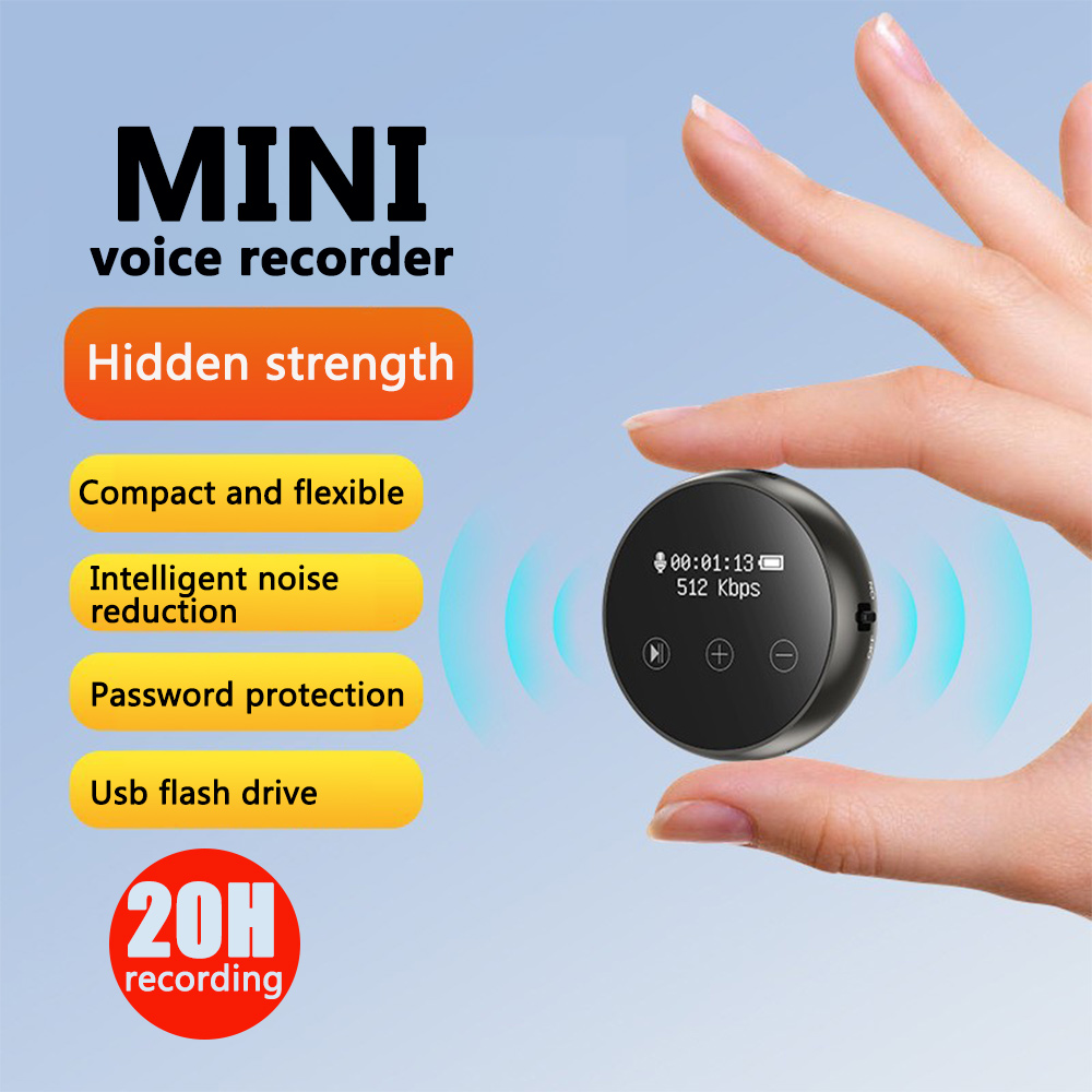 Mini voice recorder Built-in 64gb Automatic noise reduction Work ...