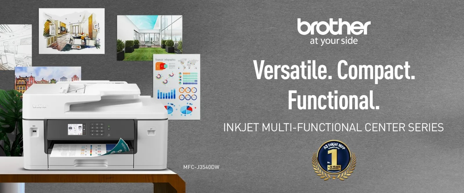 Brother MFC-J3540DW A3 4in1 Colour Printer Auto Duplex ADF FAX ...