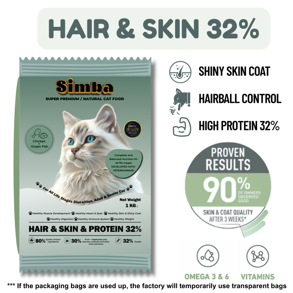 SIMBA Premium Kibbles 1kg Makanan Kucing Urinary Care Fish Cat Food Pet ...