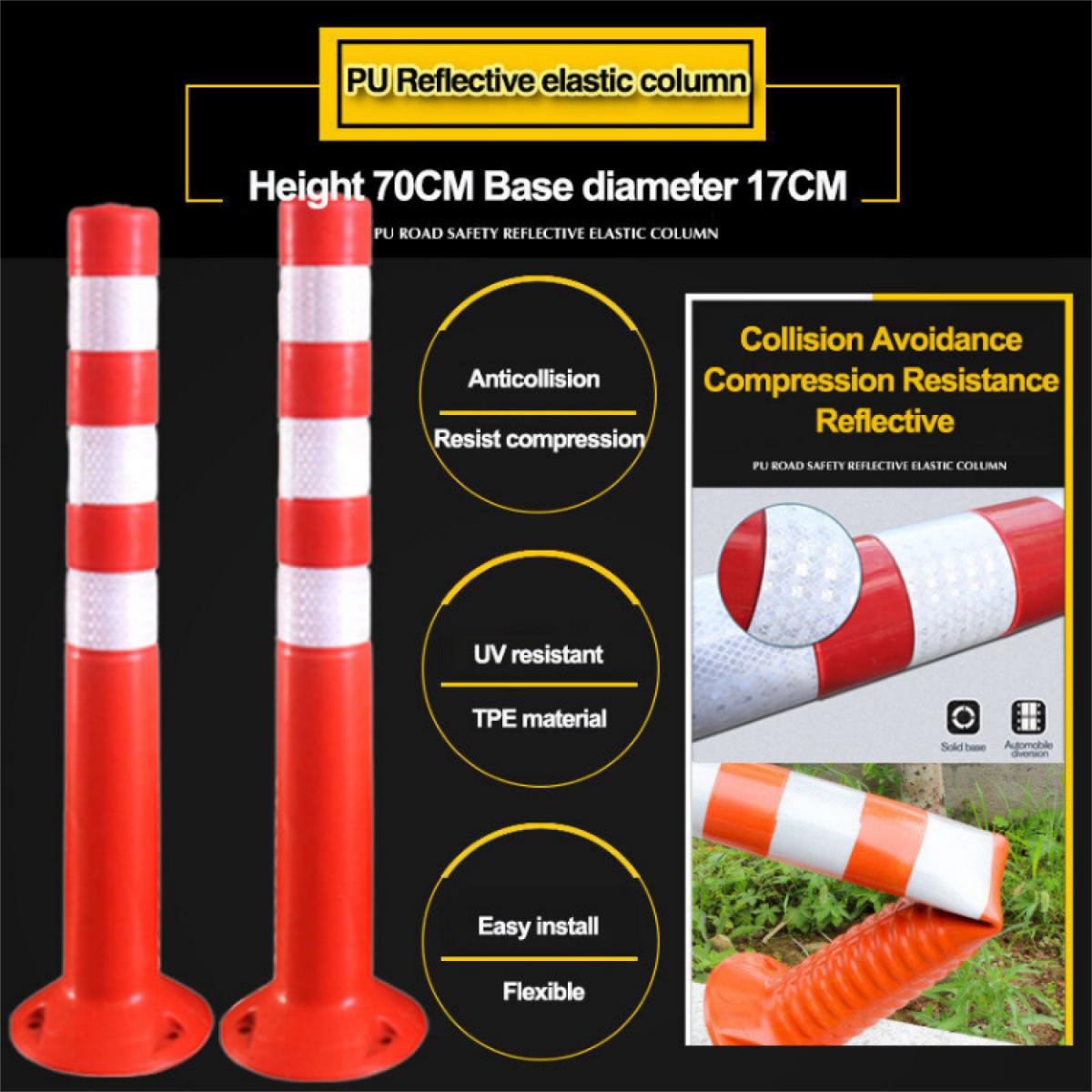 Safety Cone Flexible Pole Warning Road Facilities Crossing Sign Safety ...