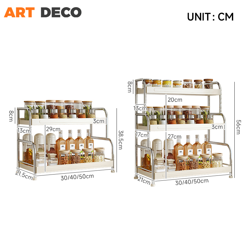 Kitchen Spice Rack Rak Dapur Rak Rempah Carbon Steel Seasoning Bottle ...