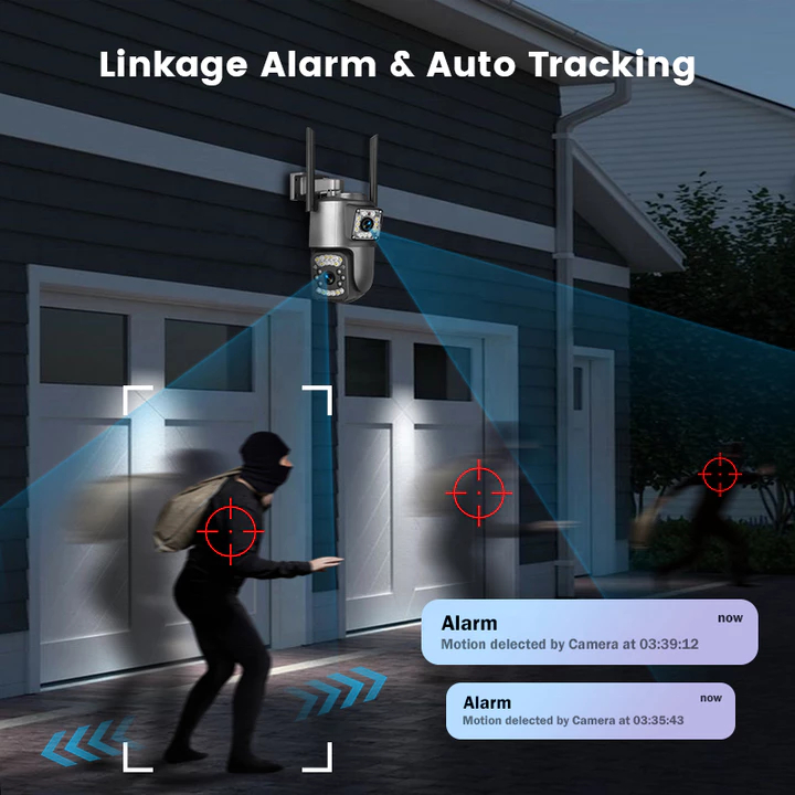 V380 Dual lens Q15S CCTV Camera 8MP Outdoor IP67 Waterproof Two-way ...