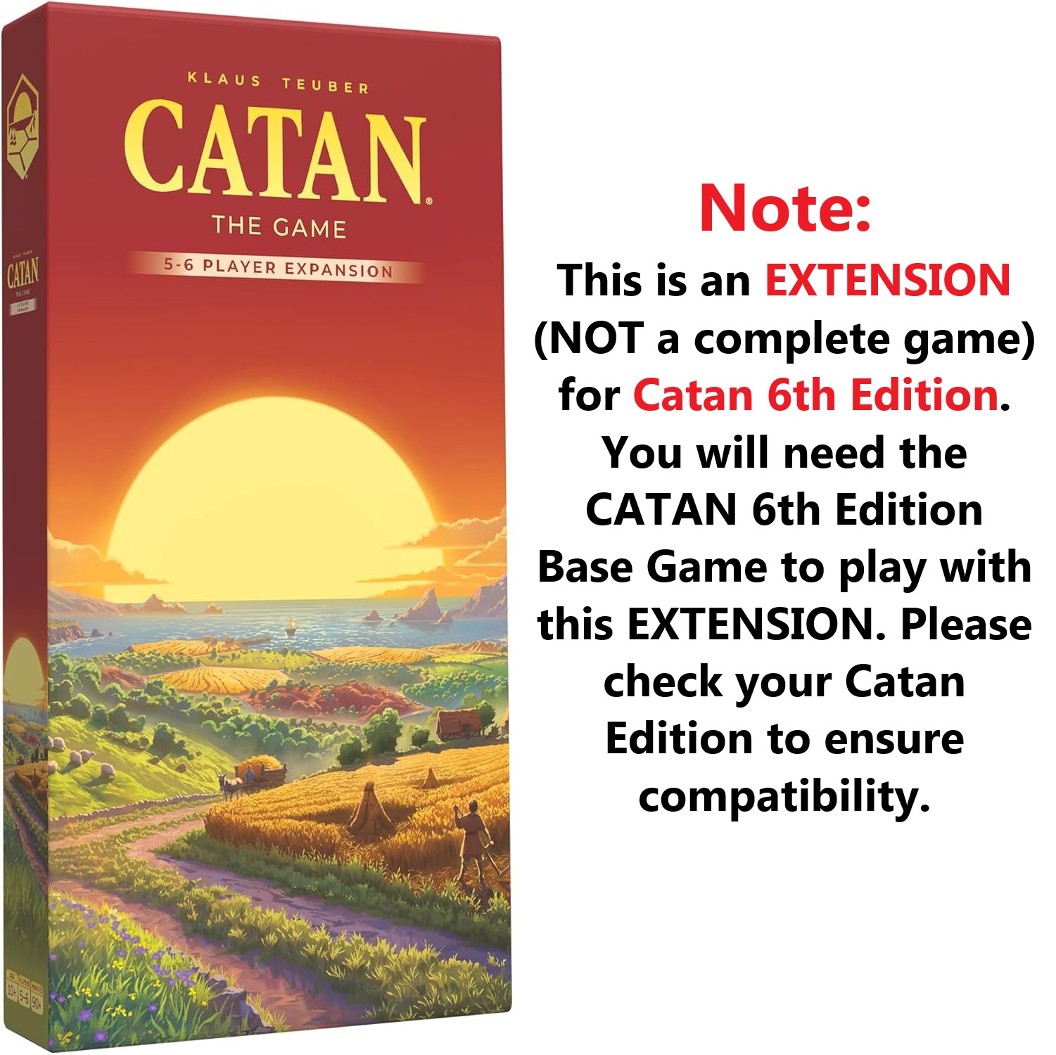 CATAN 6th Edition 5-6 Player Extension Board Game (Original) - Expand ...
