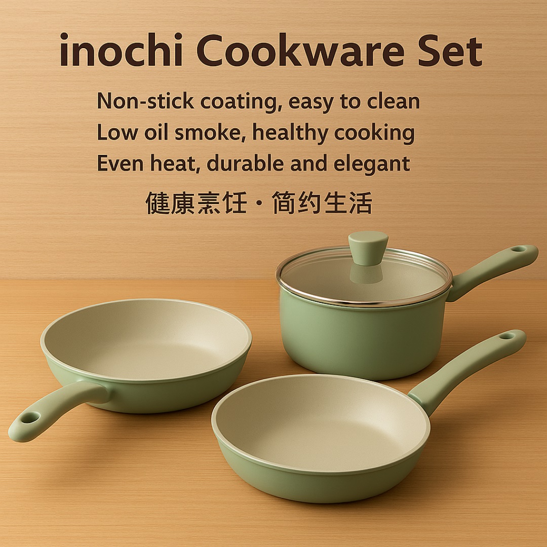 INOCHI Gift Set Simple (FRYING PAN 20CM, POT 20CM, POT 18CM) | Shopee ...