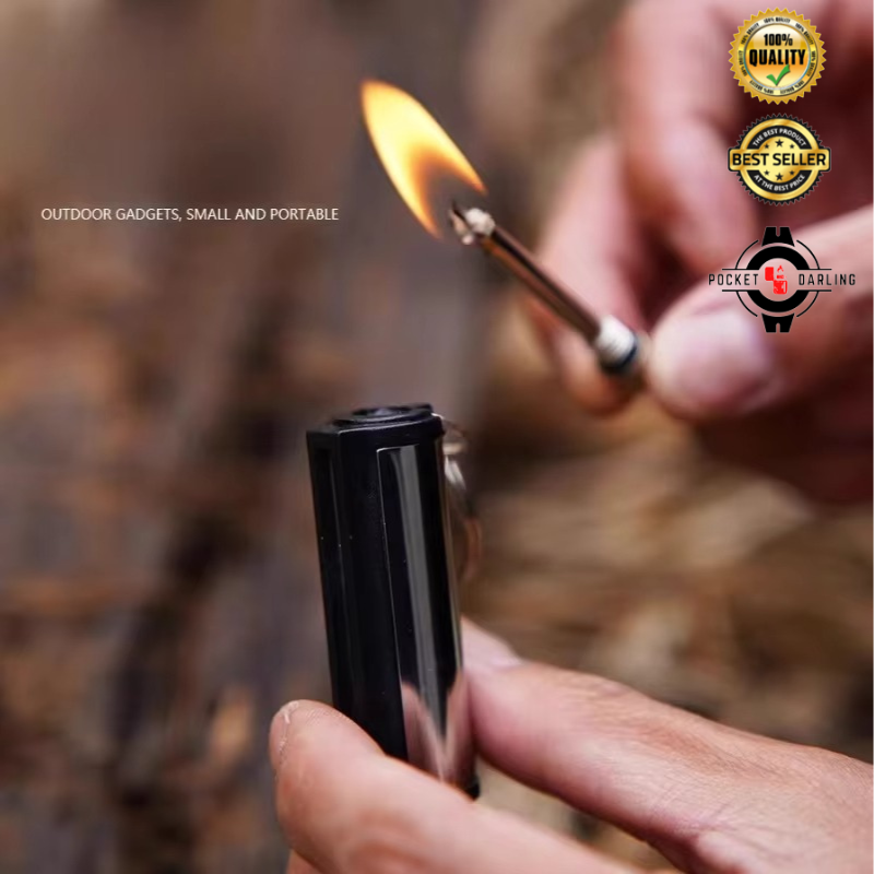 Steel Fire Starter Flint Match Lighter Keychain Camping Emergency ...