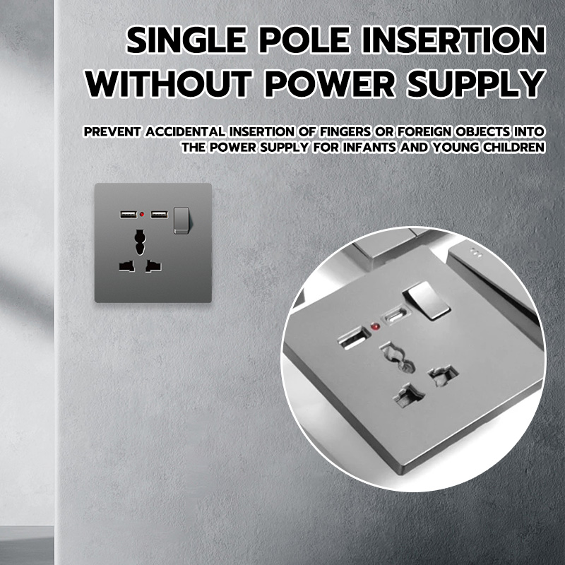 Volt & Forge Switch Socket Outlet 【USB + TYPE C】 USB Power Wall Plug ...