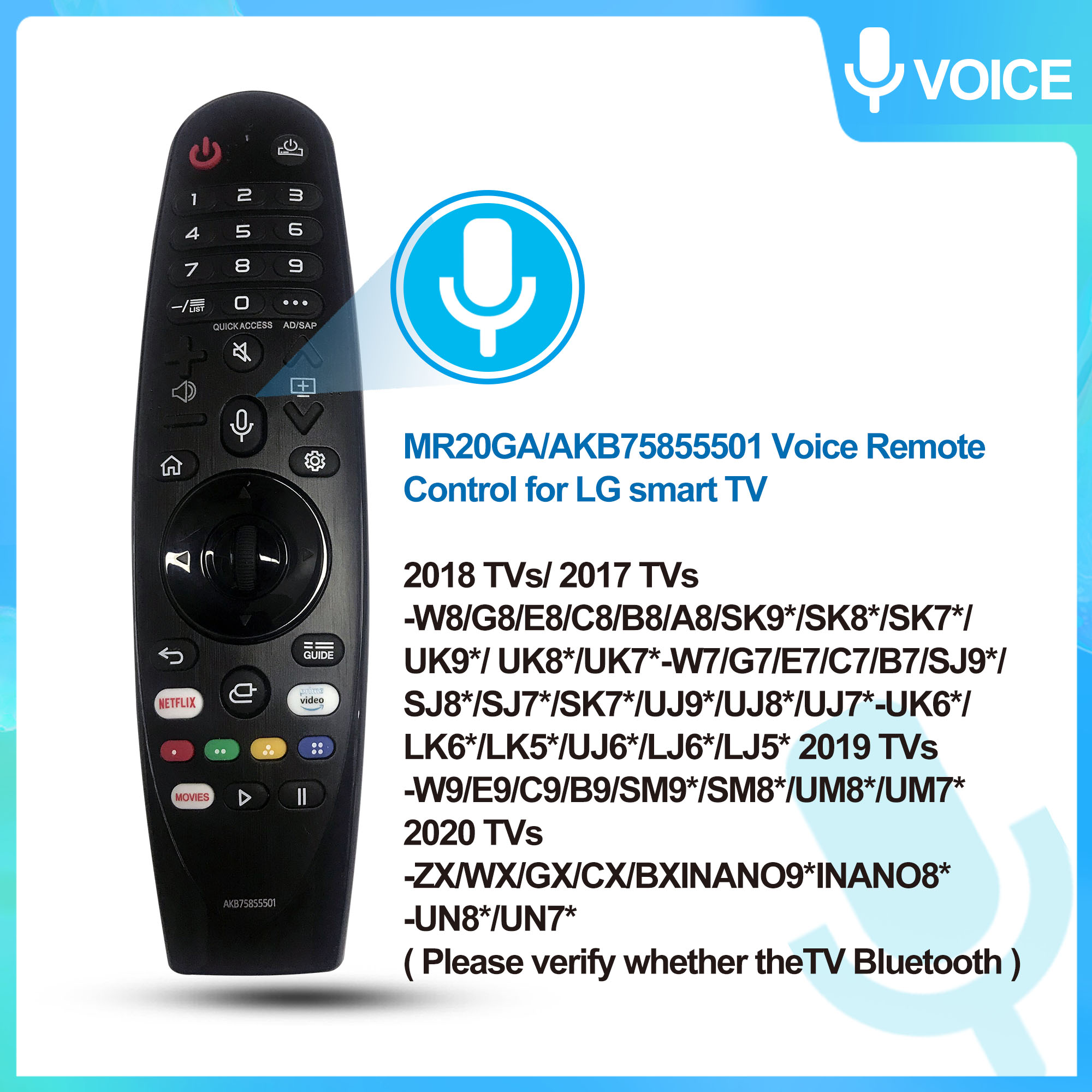 MR20GA MR22GA MR25GA LG Magic Remote Control Voice Remote Control for ...