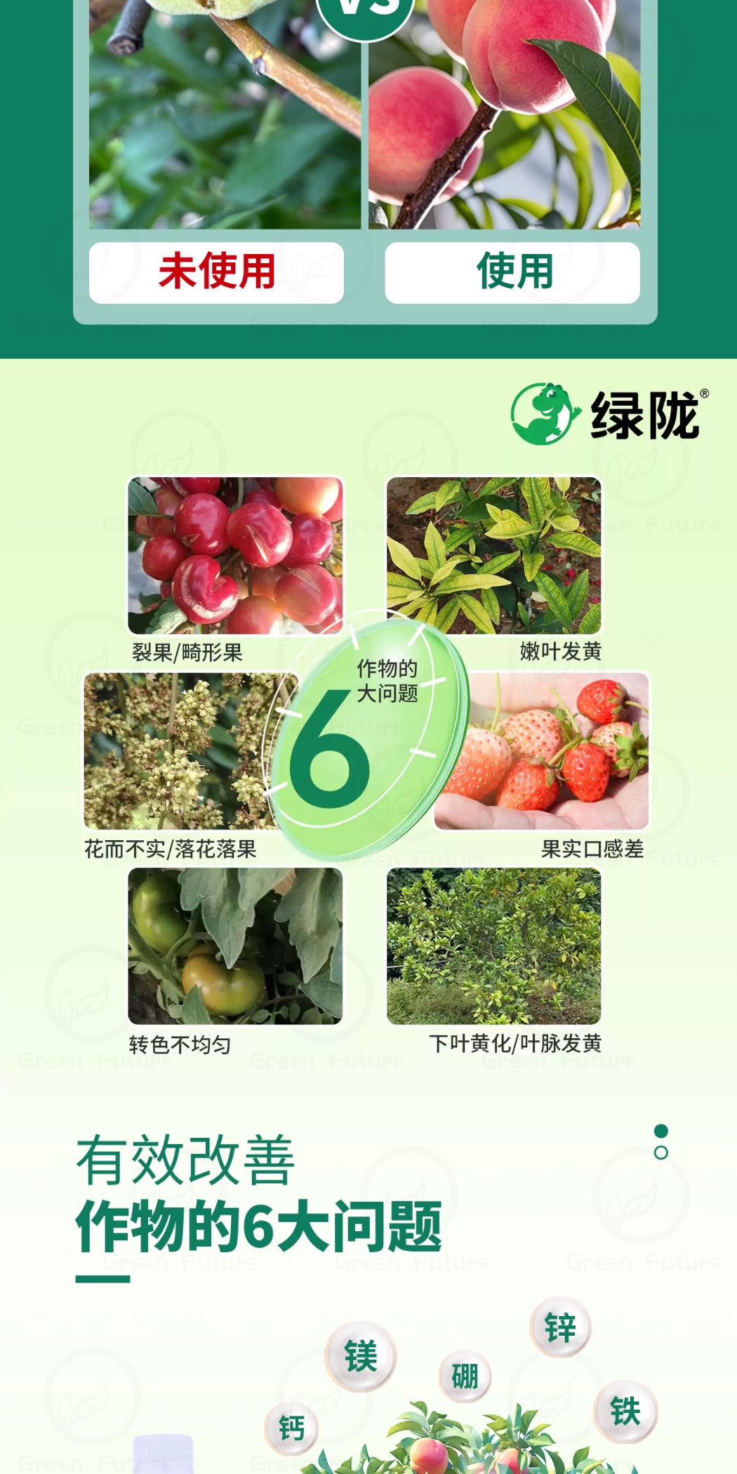 绿陇 中微量元素 钙镁硼锌铁 农用叶面肥 螯合果树水溶肥料 Calcium Magnesium Boron Zinc Iron ...