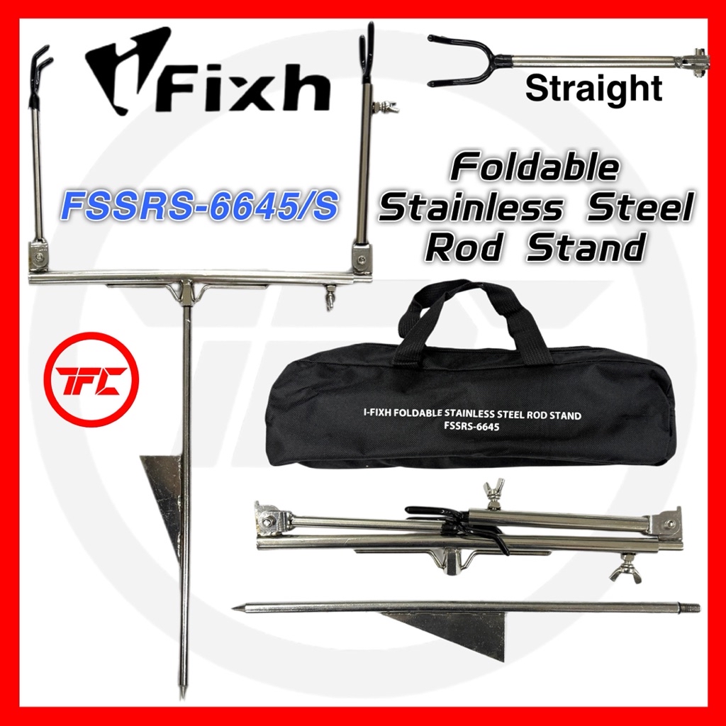 I-FIXH Foldable Stainless Steel Rod Stand Pancang Kolam U V Shape ...