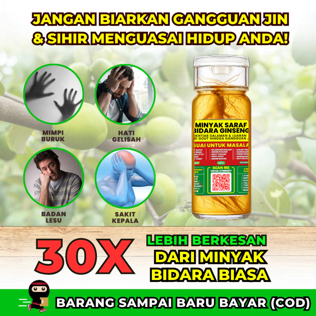 ChatGPT said: [READY STOK] Minyak Urut Saraf Bidara + Ginseng ...