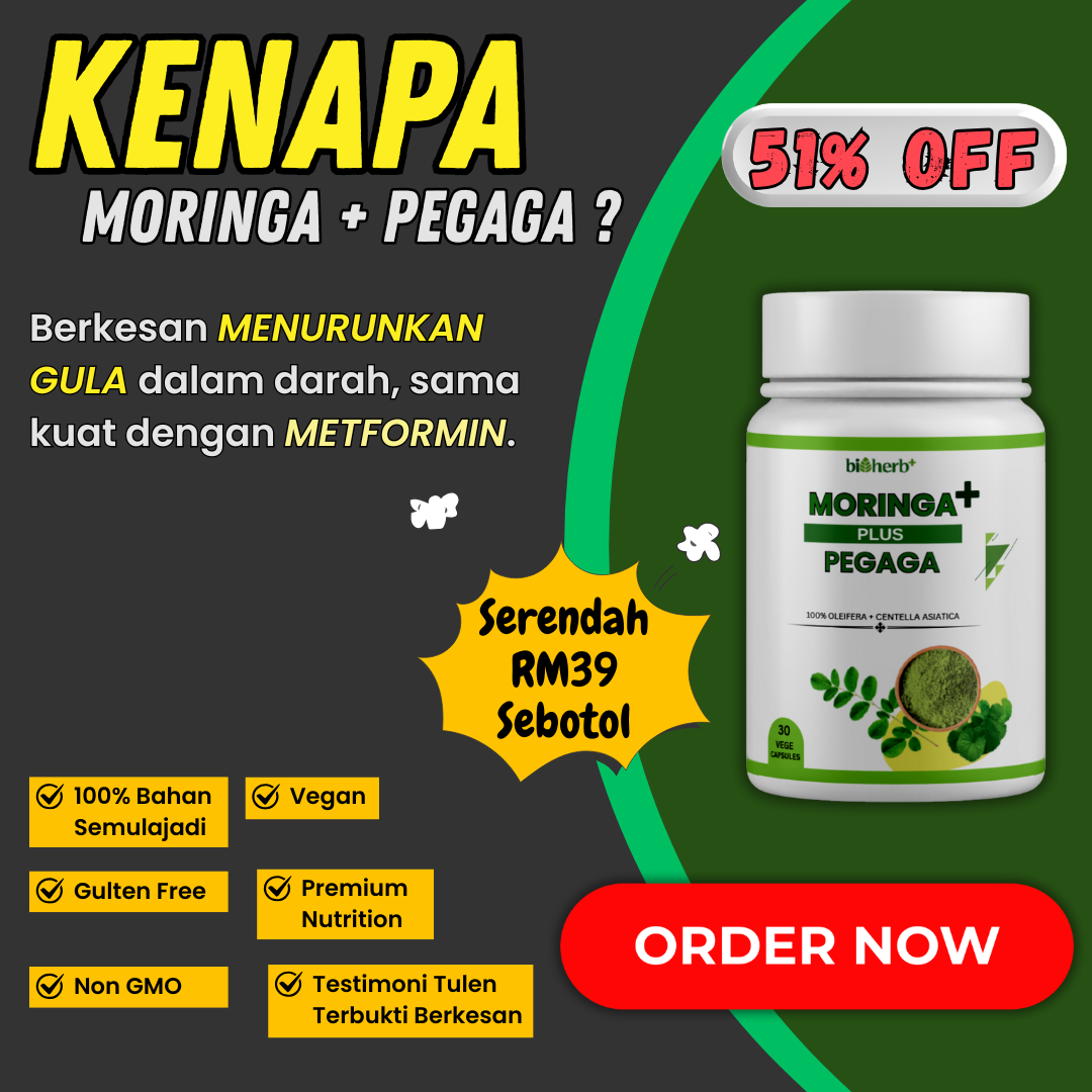 Moringa + Pegaga Bioherb Daun Kelor Membantu Darah Tinggi, Kencing ...