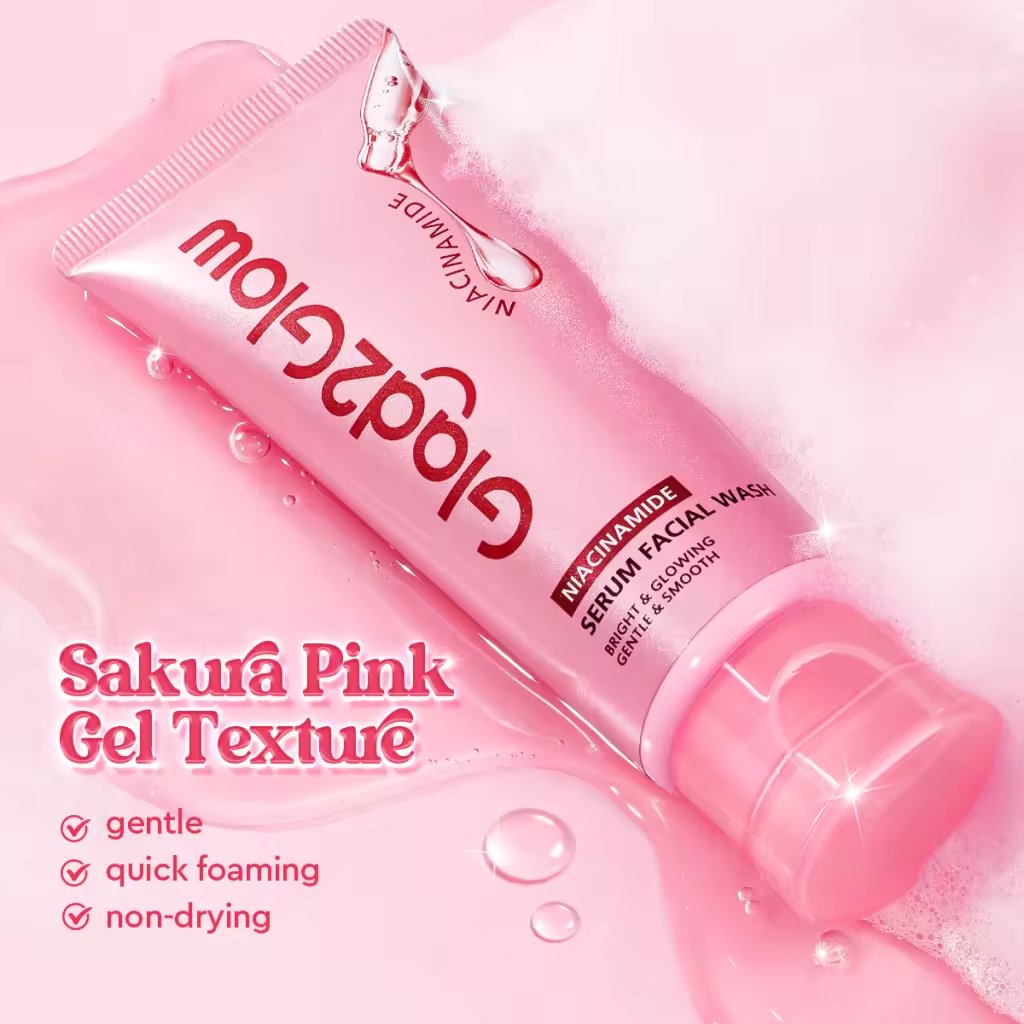 Glad2Glow Niacinamide Serum Facial Wash Cleanser Brightening Hydrating ...