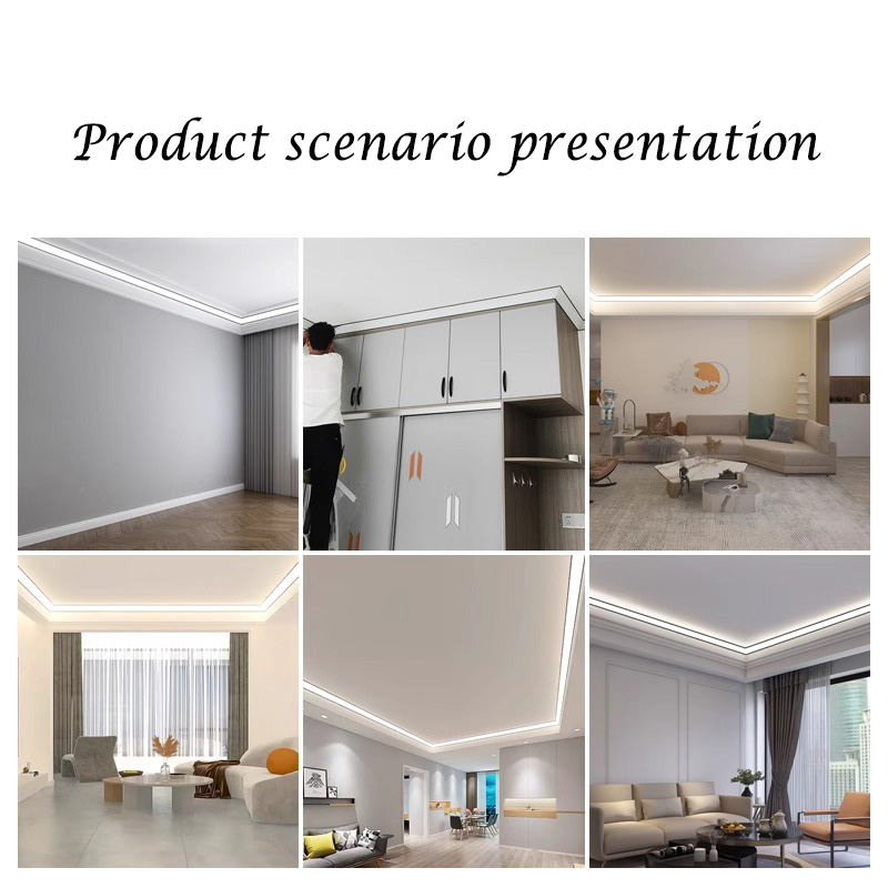 Top corner Linear lamp Ceiling-Free Light-Emitting Internal corner Line ...