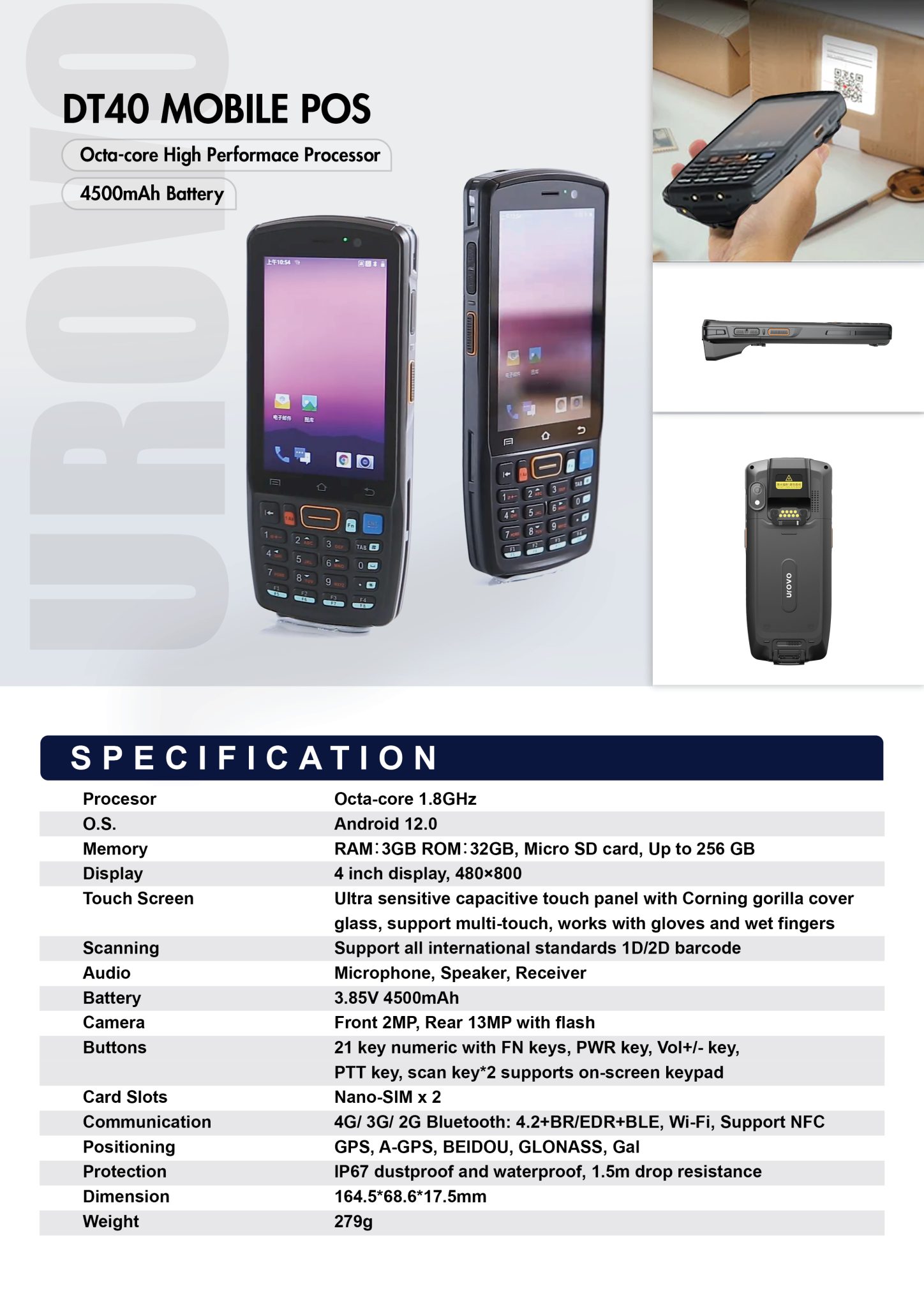 UROVO DT40 Industrial Mobile Computer | Shopee Malaysia