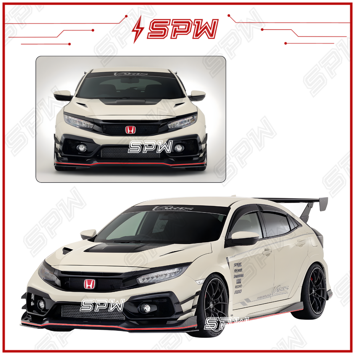Honda Civic FC (2016-2021) OEM Varis Arising Bodykit Front Bumper Front ...