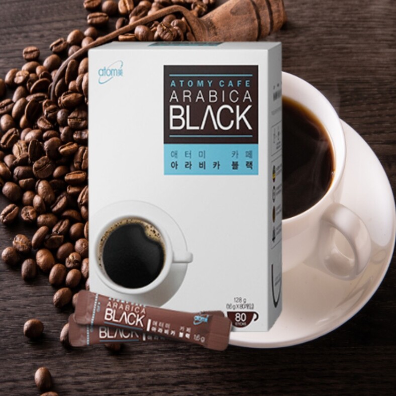 Atomy Cafe Arabica Black Coffee 80 sticks Halal Certified Arabica ...
