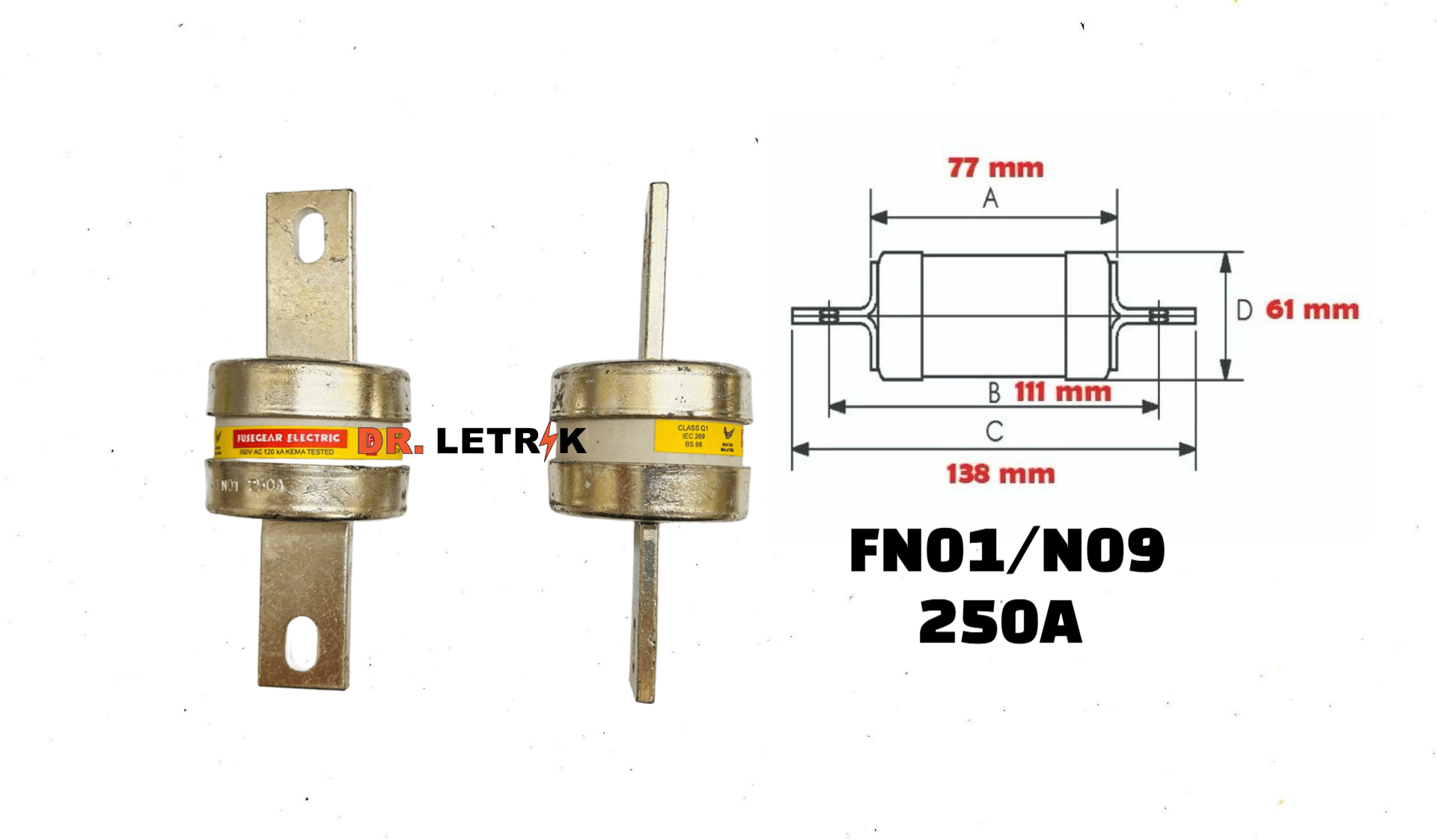FUSEGEAR Electric 250A / 400A HRC Fuse Link Cut Out Fuse | Shopee Malaysia