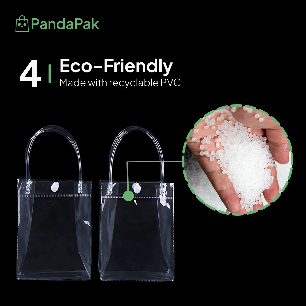 Beg Tote PVC Transparent Beg Plastik Cenderahati Clear Handle Bag Door ...