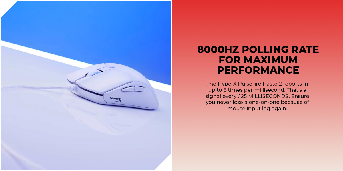 HyperX Pulsefire Haste 2 - Gaming Mouse Black / Ultra-lightweight / 26K ...