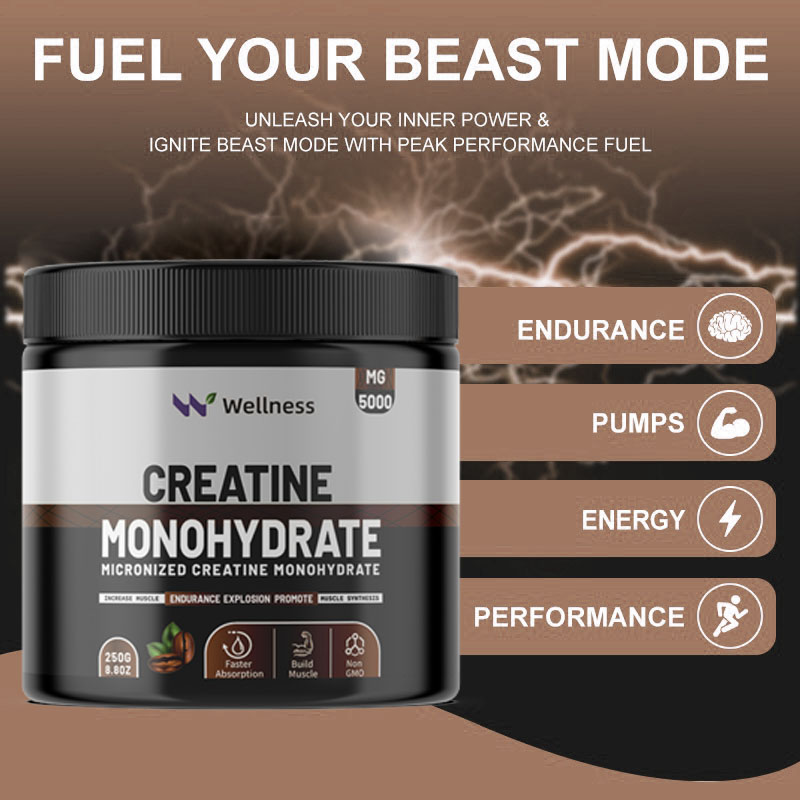 Coffee Flavor Creatine Powder Boost Strength Power Creatine Monohydrate ...