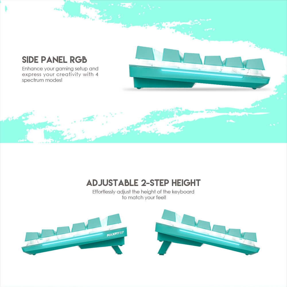 Fantech Mint edition MK856 MAXFIT87 Mechanical Keyboard Anti-Ghosting ...