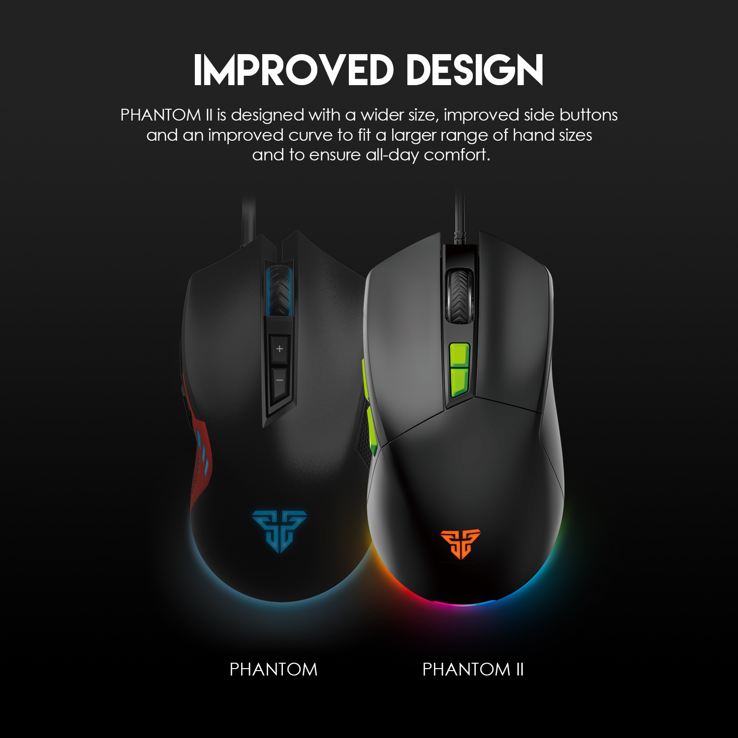 Fantech Phantom II VX6 Macro Gaming Mouse | Ergonomic Design | RGB ...