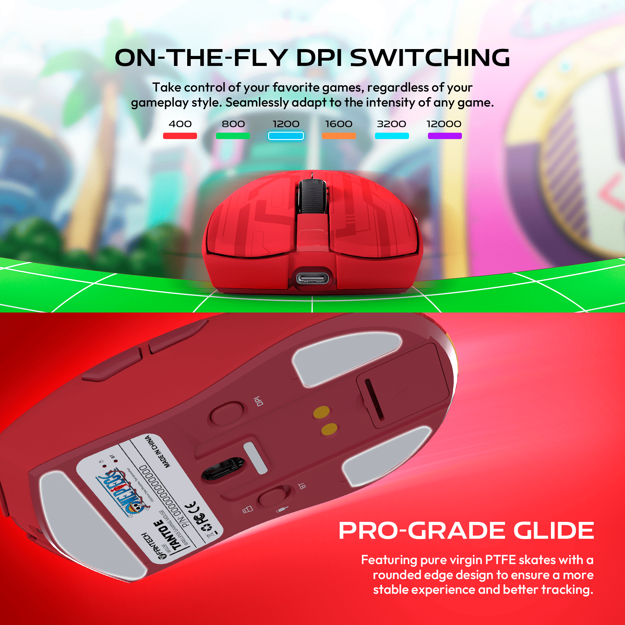 Fantech x One Piece - Luffy Tanto E WG13E Wireless Gaming Mouse Pixart ...