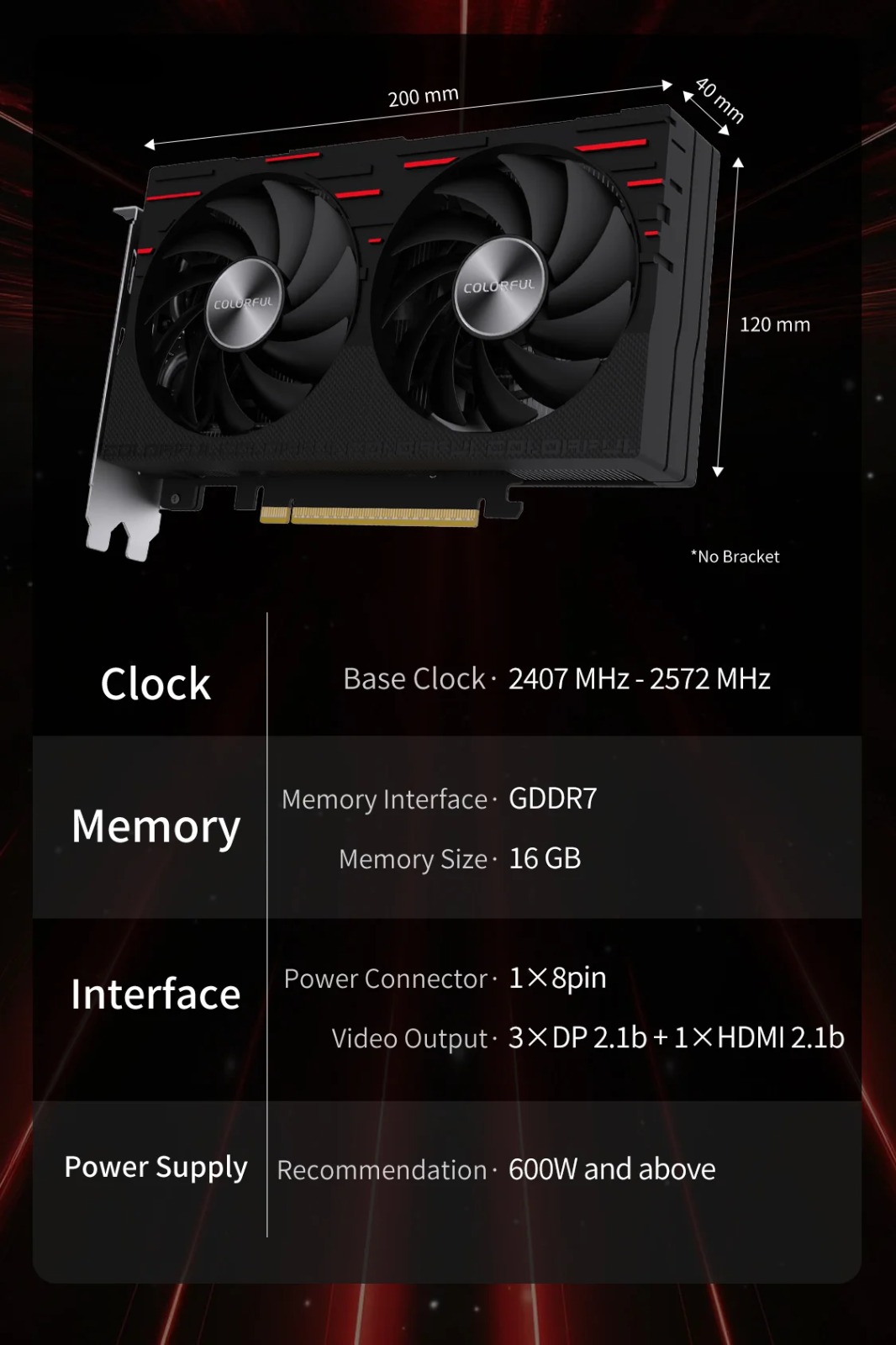 COLORFUL GEFORCE RTX 5060 TI GAMING DUO 16GB GDDR7 | RTX 5060 NB DUO ...