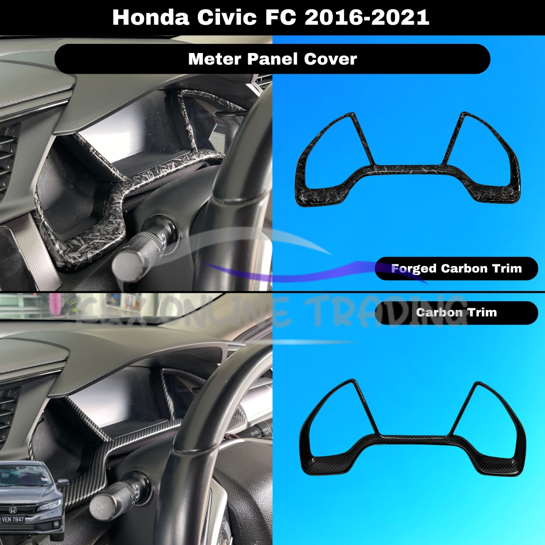 Honda Civic FC 2016-2021 Forged Carbon Trim Meter Panel/Meter Trim ...