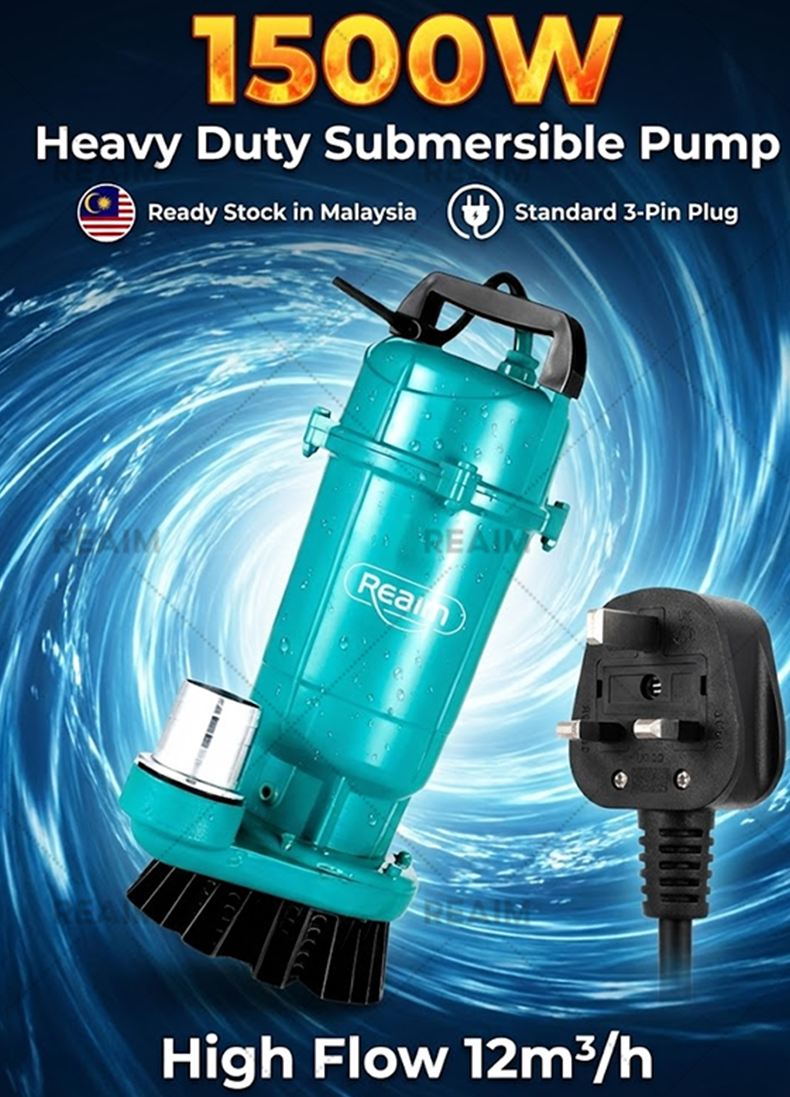 REAIM 1500W Clean Water Pump Air Pam Air Booster Pump Submersible Water ...