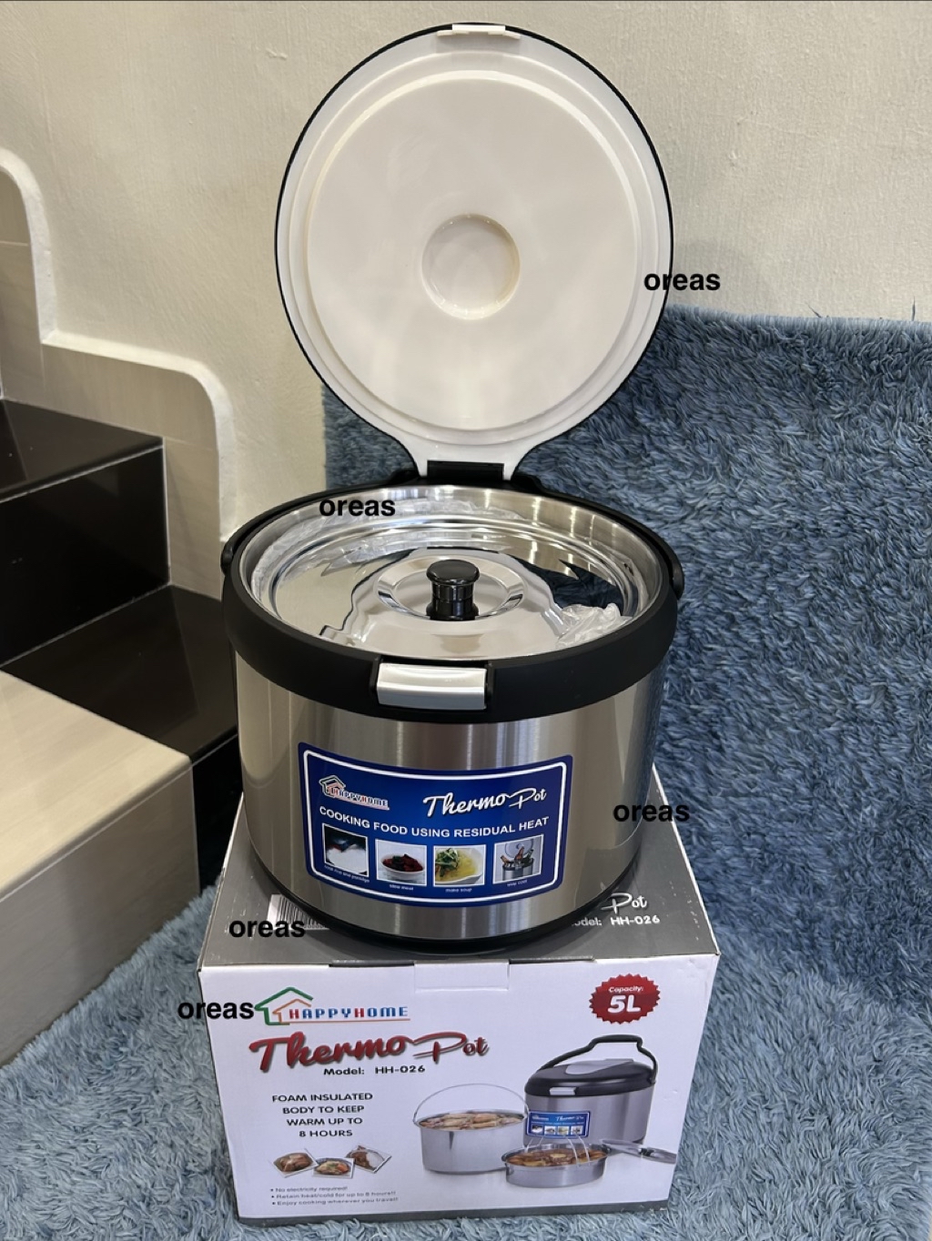 OREAS NEW ARRIVAL SUS304 S/STEEL Multi functional Thermo cooker（5 ...