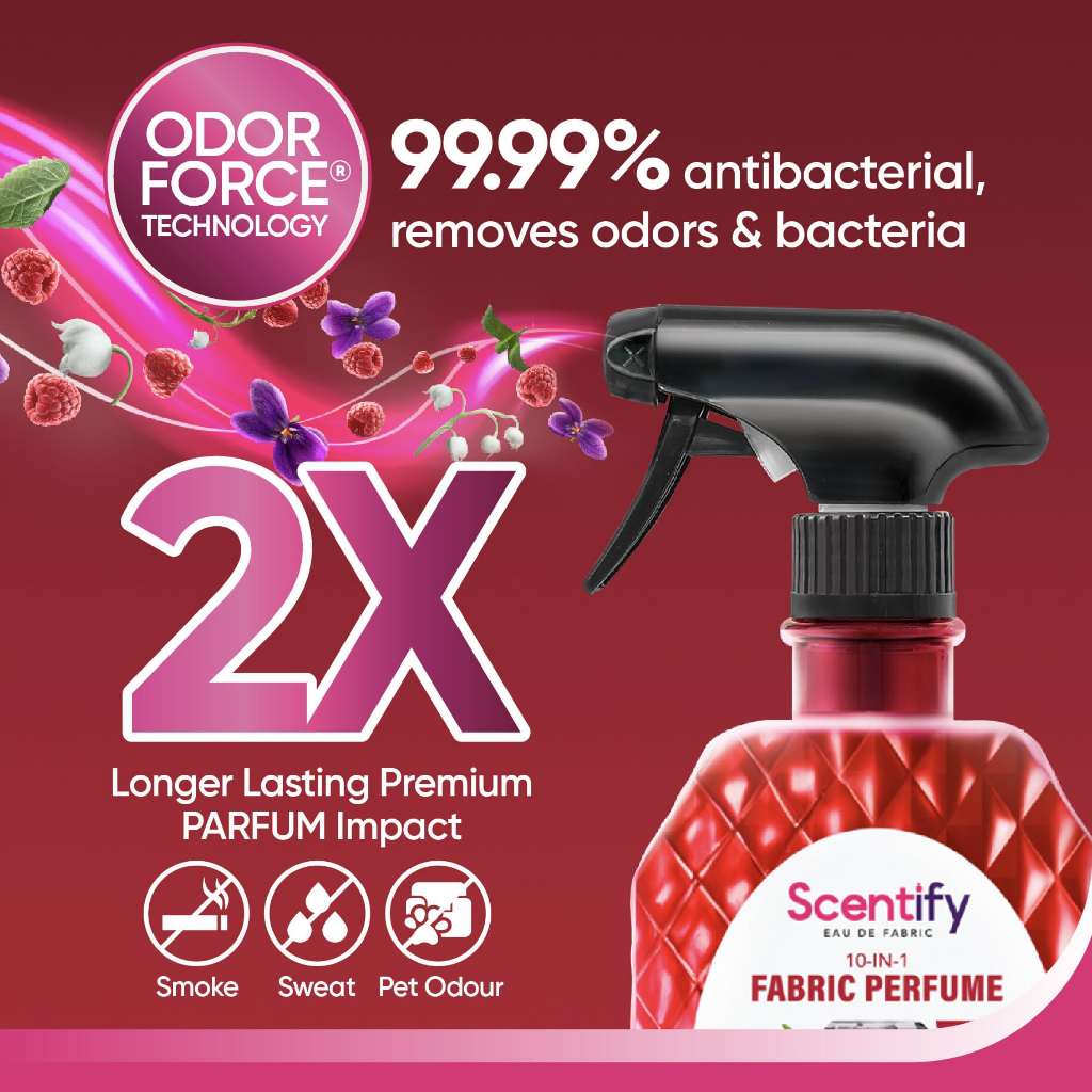 Scentify Fabric Perfume Sparkling Fruite 370ml | 2X Long-Lasting Parfum ...